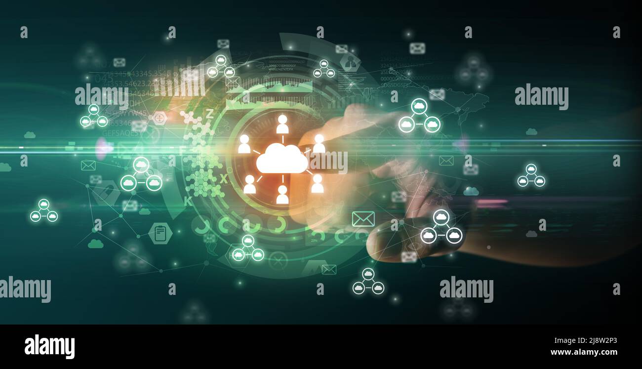 touching with soft gesture multimedia screen with future technology ...