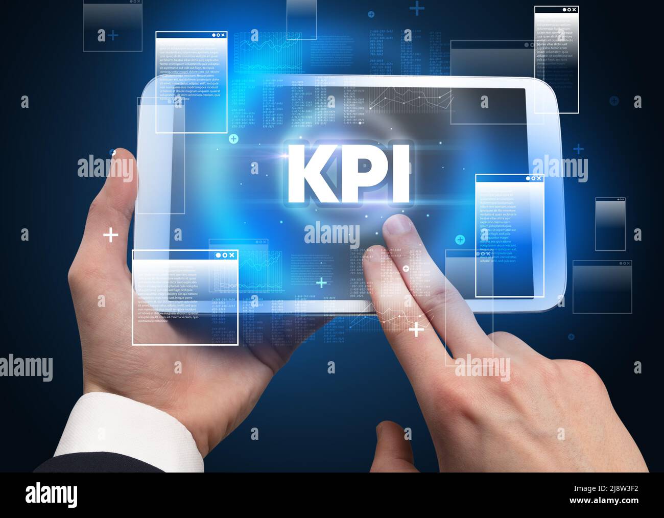 Close-up of a hand holding tablet Stock Photo - Alamy