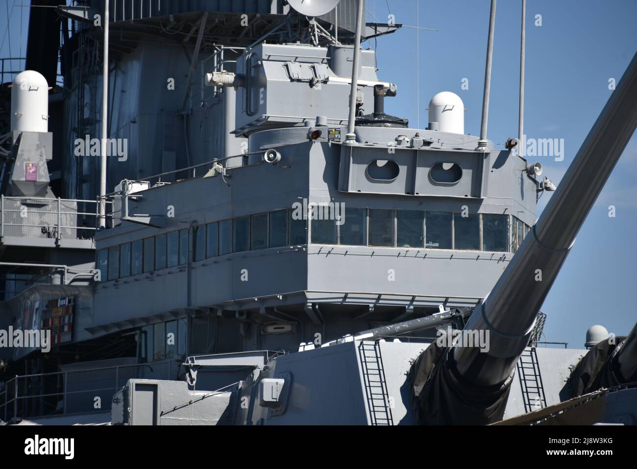 San Pedro, CA. USA. 2/28/2022. U.S.S. Iowa BB-61. U.S. Iowa BB-61 ...