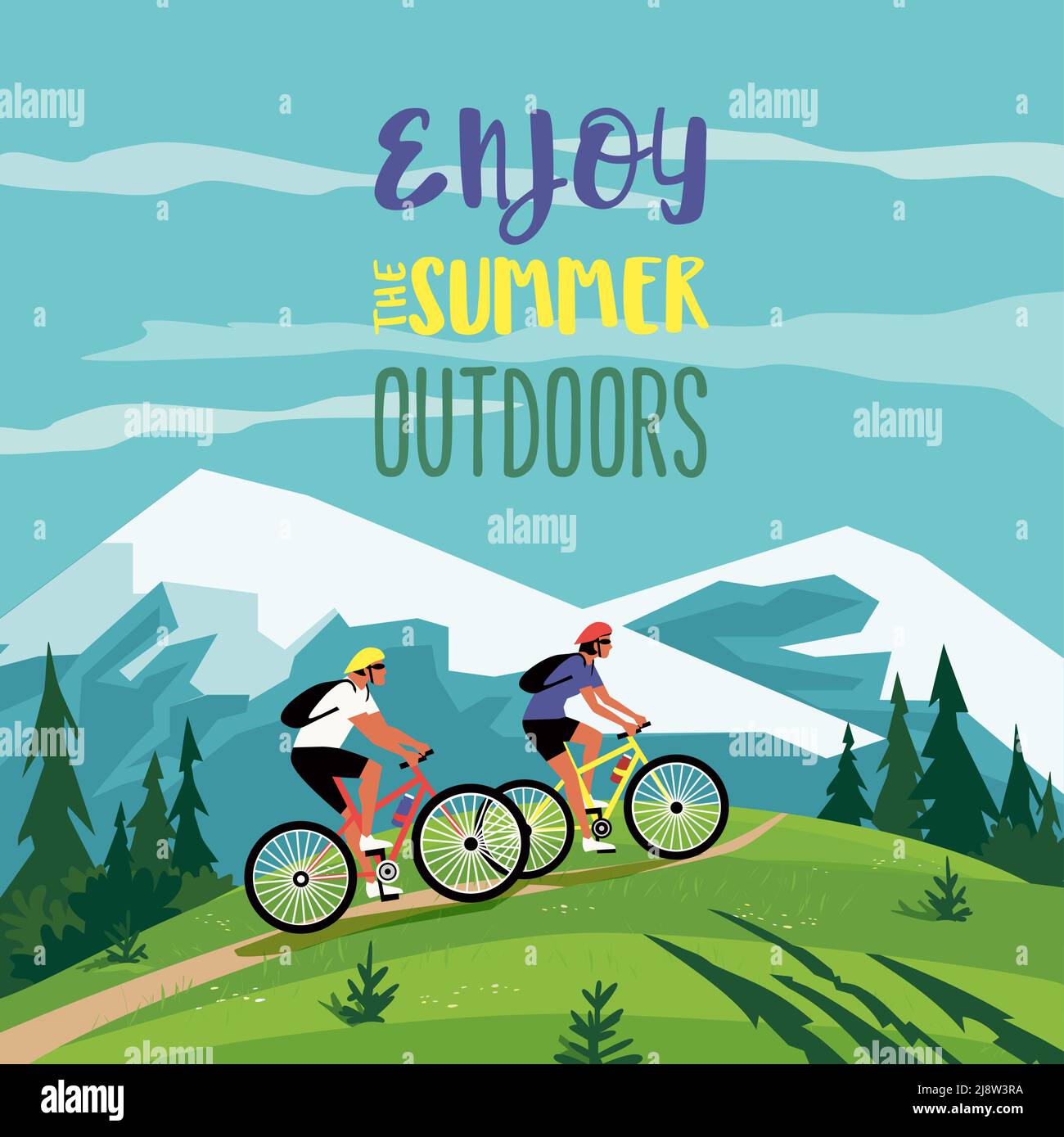 Mount biking Stock Vector Images - Alamy