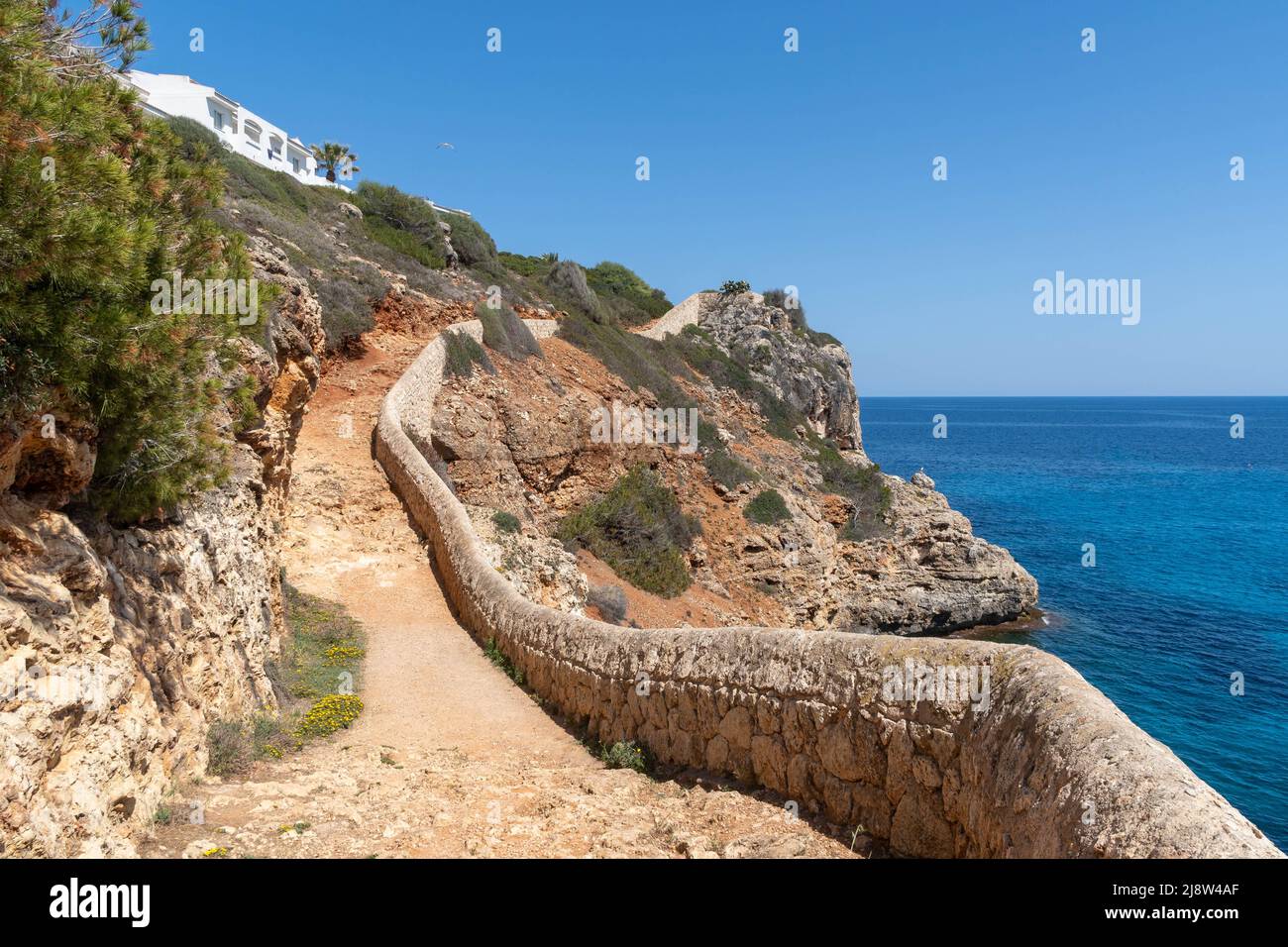 view from the top of the cliff at porto christo, mallorca Stock Photo ...