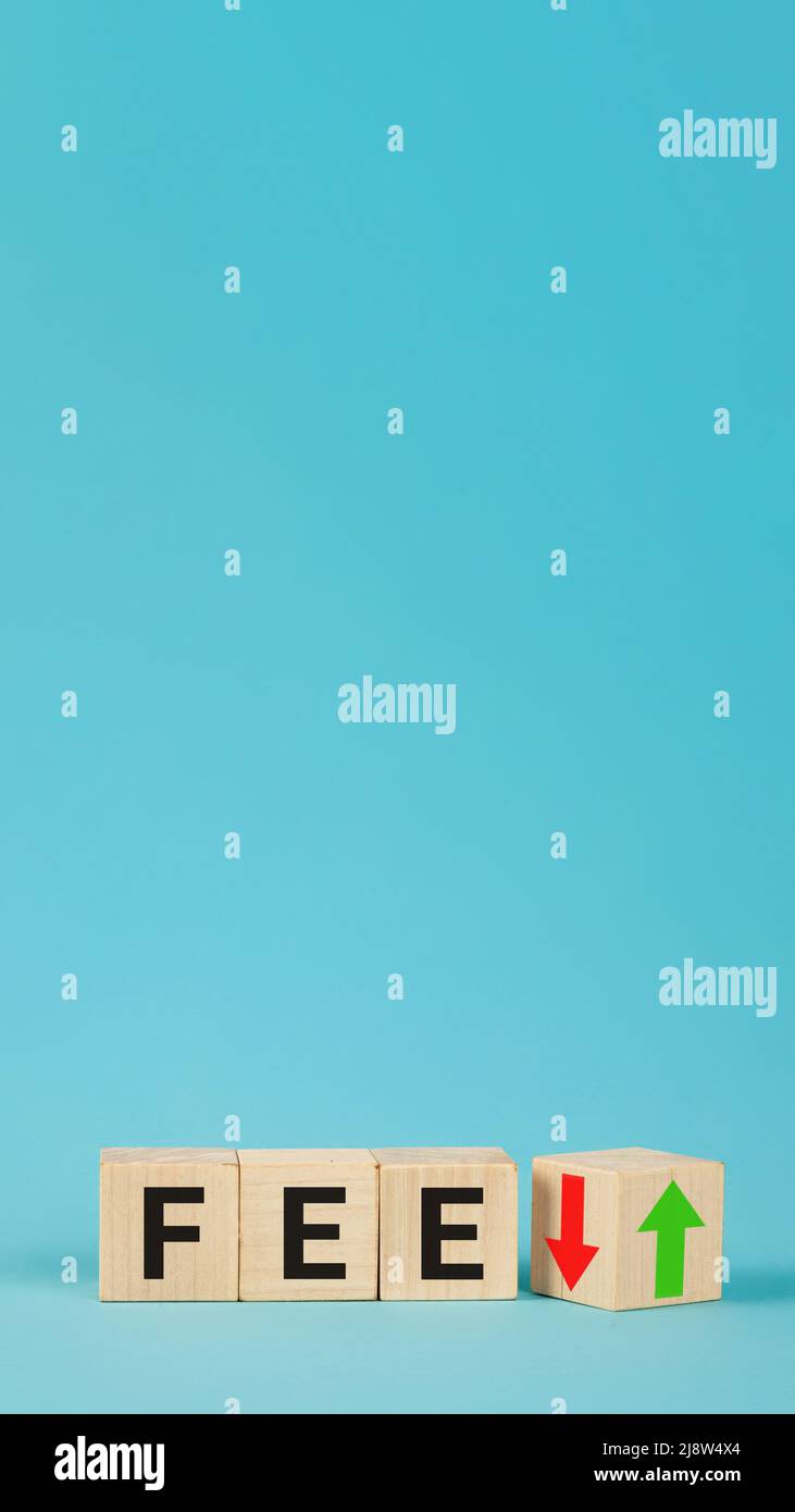 Symbol for increasing or decreasing fees. Turns a dice and chang Stock ...