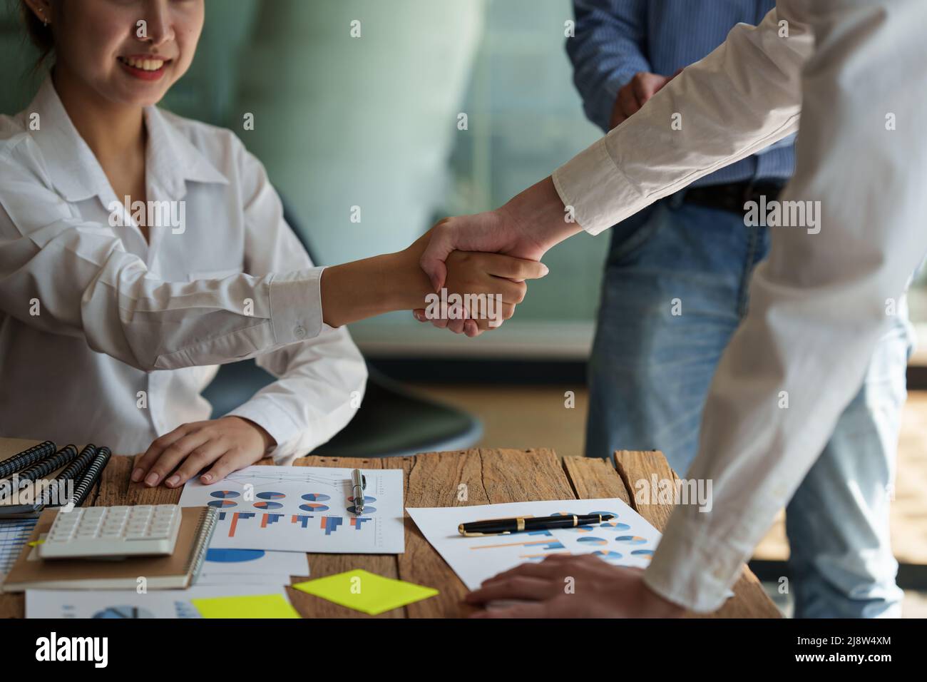 Business partnership meeting concept. Image businessman handshake ...