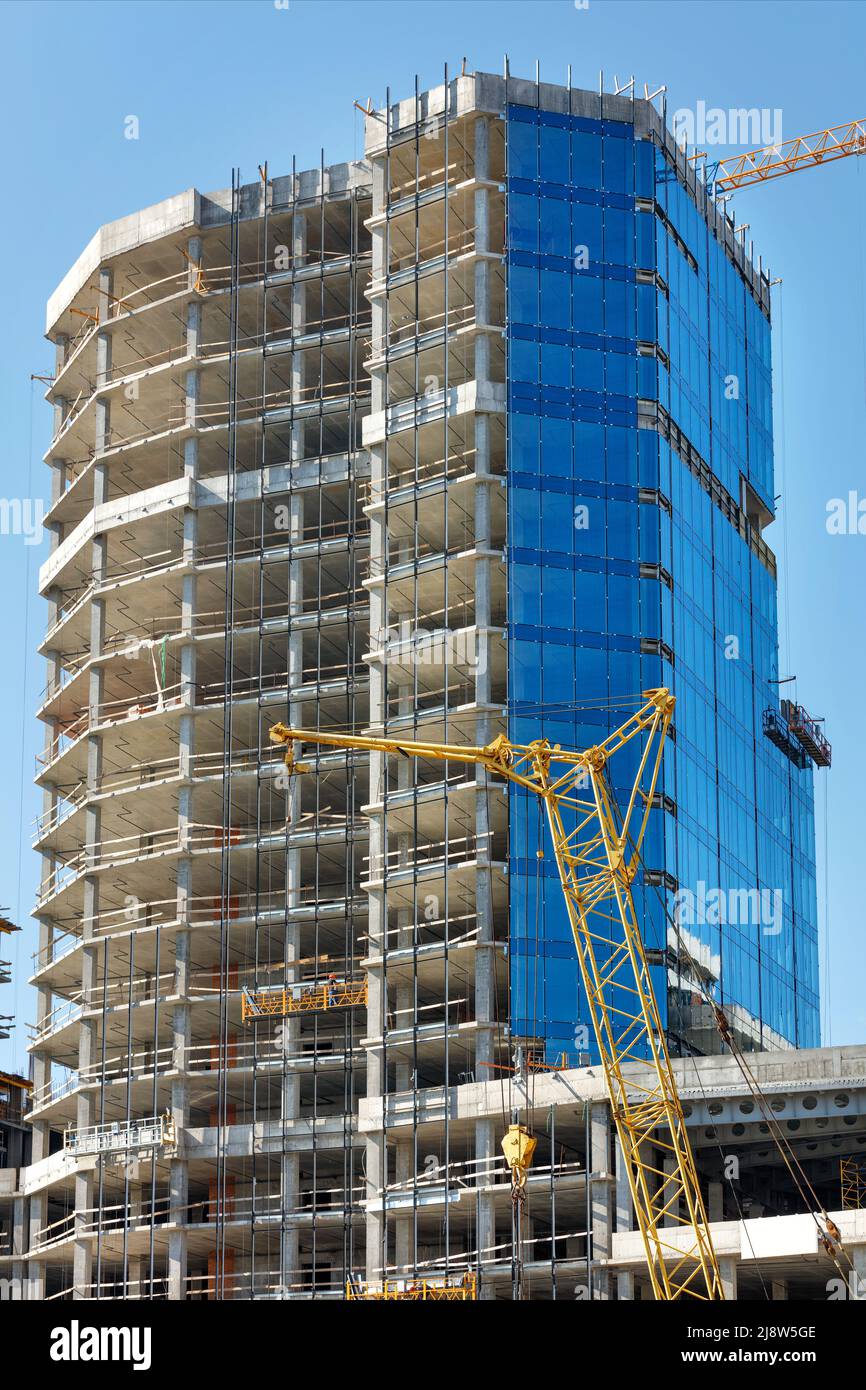Construction and glazing of a new residential multi-storey building ...