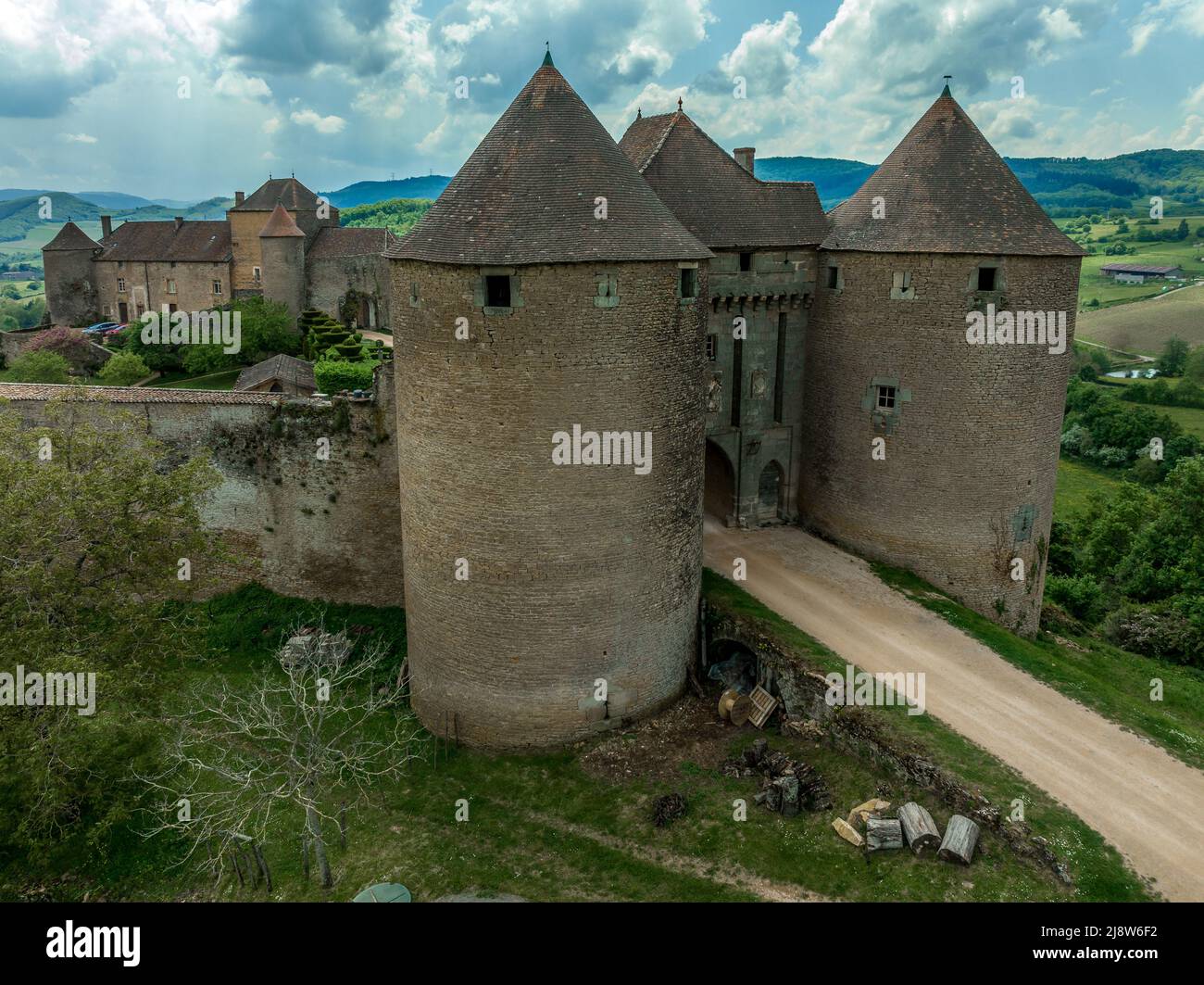 Berze le Chatel imposing fortress dominating the Lamartinien valley ...