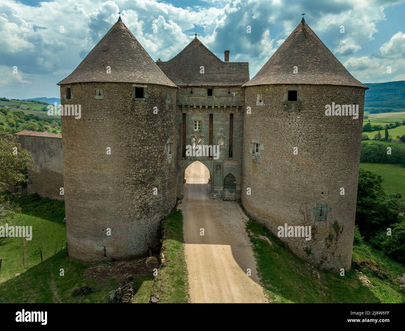 Berze le Chatel imposing fortress dominating the Lamartinien valley ...