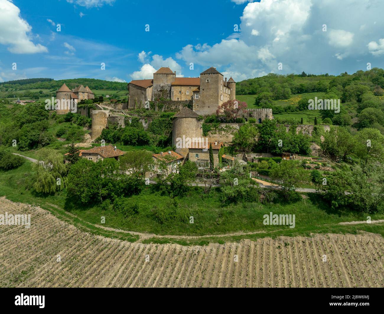 Berze le Chatel imposing fortress dominating the Lamartinien valley ...