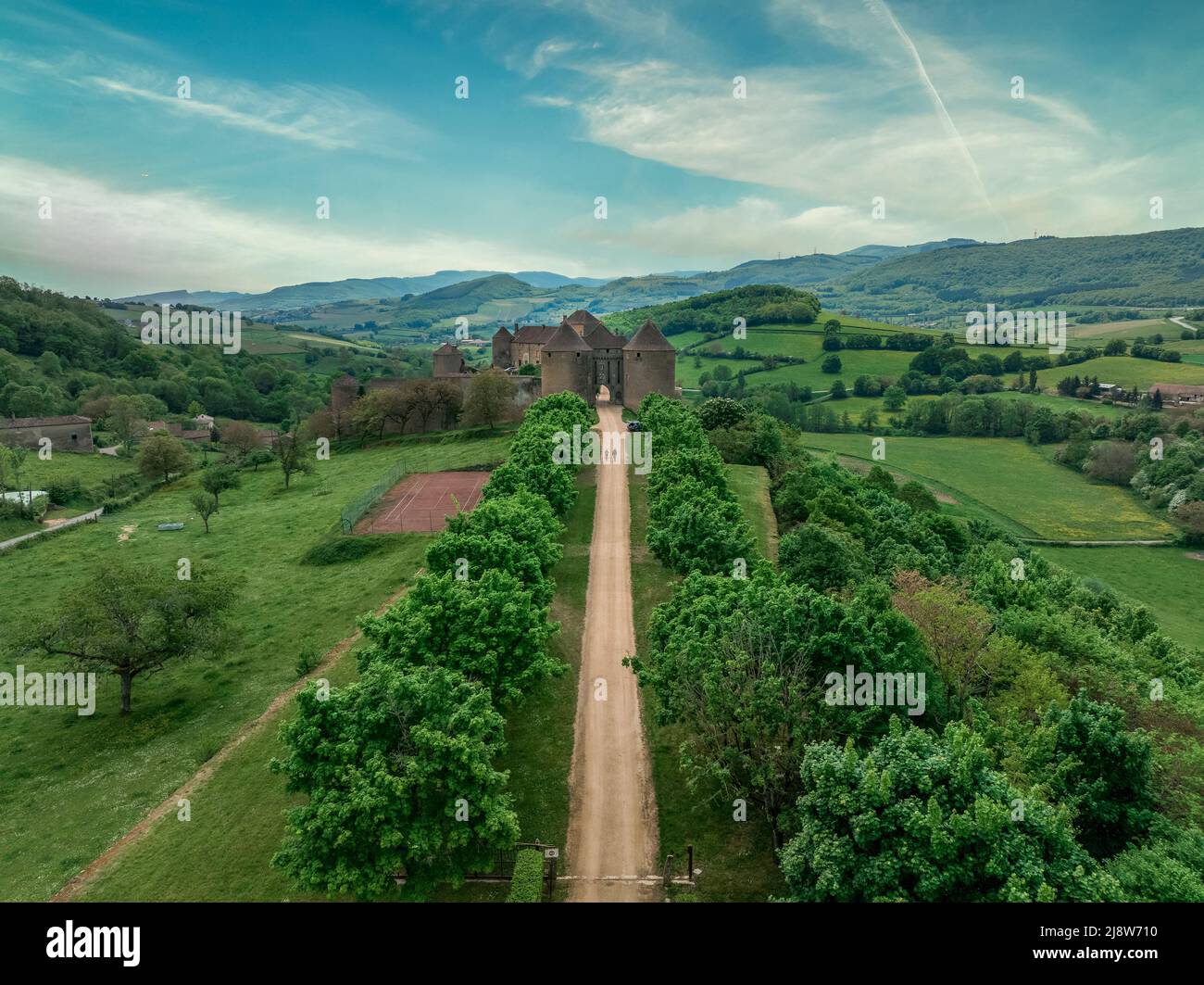 Berze le Chatel imposing fortress dominating the Lamartinien valley ...