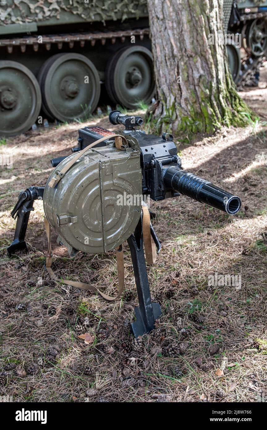 Machine automatic grenade launcher AGS-17, close-up. Automatic grenade ...