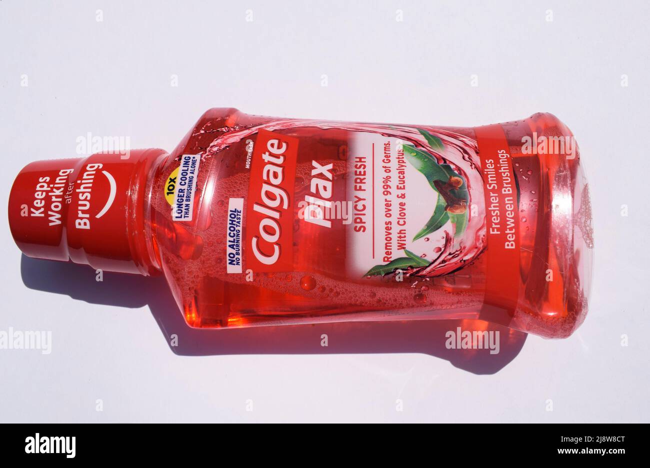 Bottle of Colgate Plax Max fresh antibacterial Mouth wash by brand ...