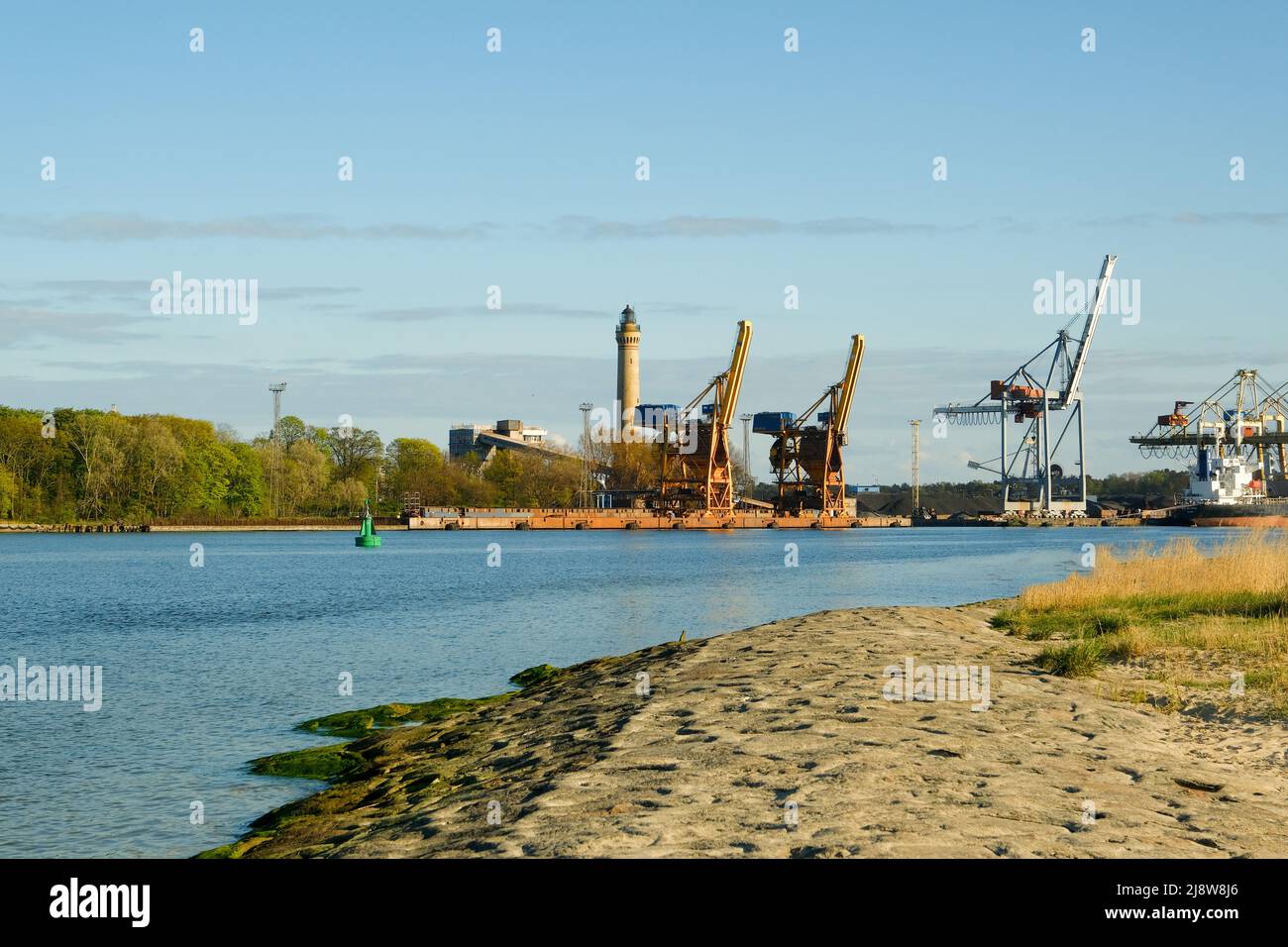 port cranes. . Industrial Zone . port Stock Photo - Alamy