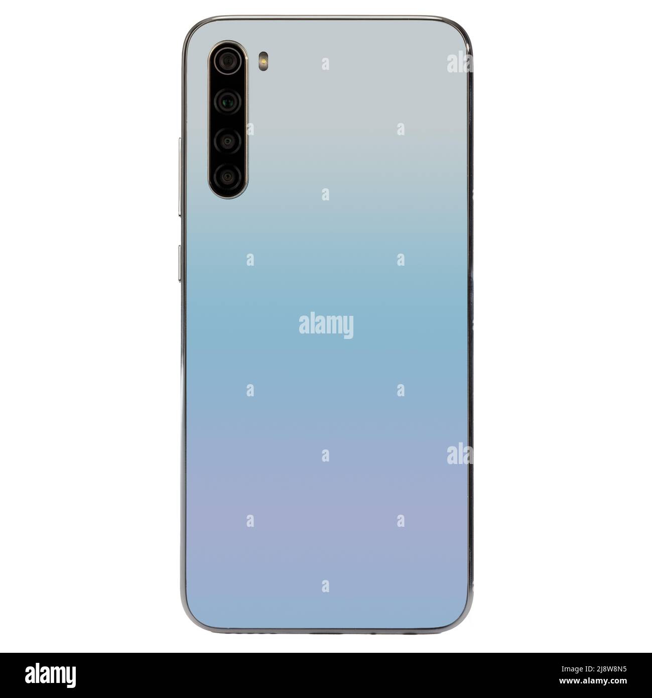 Back view white modern smartphone isolated on white background Stock ...