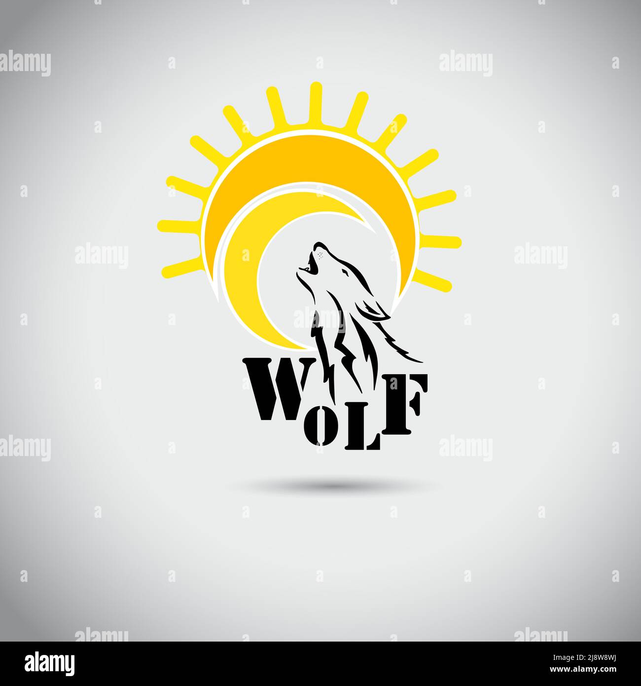 Wolf Roars vector Logo Design for Business. illustration of Wolf and ...