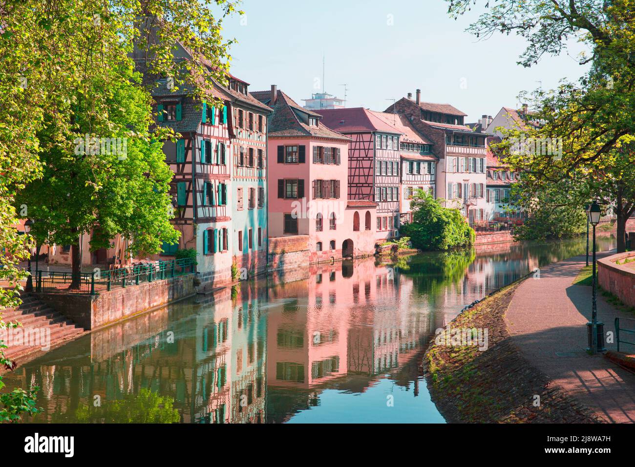 The Little France (La Petite France) in Strasbourg, Alsase, France. Old ...