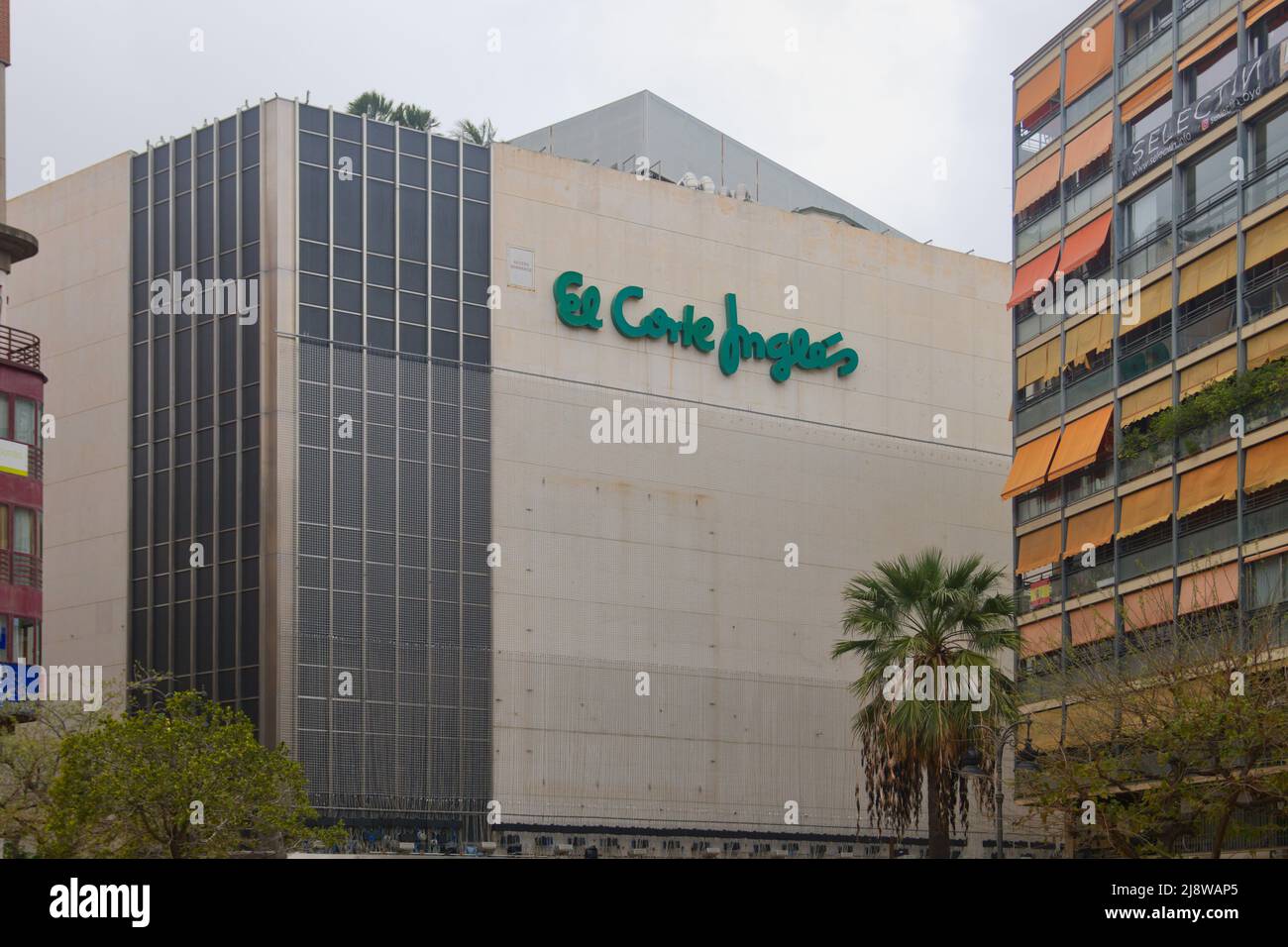 2022, March. Valencia, Spain. Commercial building occupied by El Corte ...
