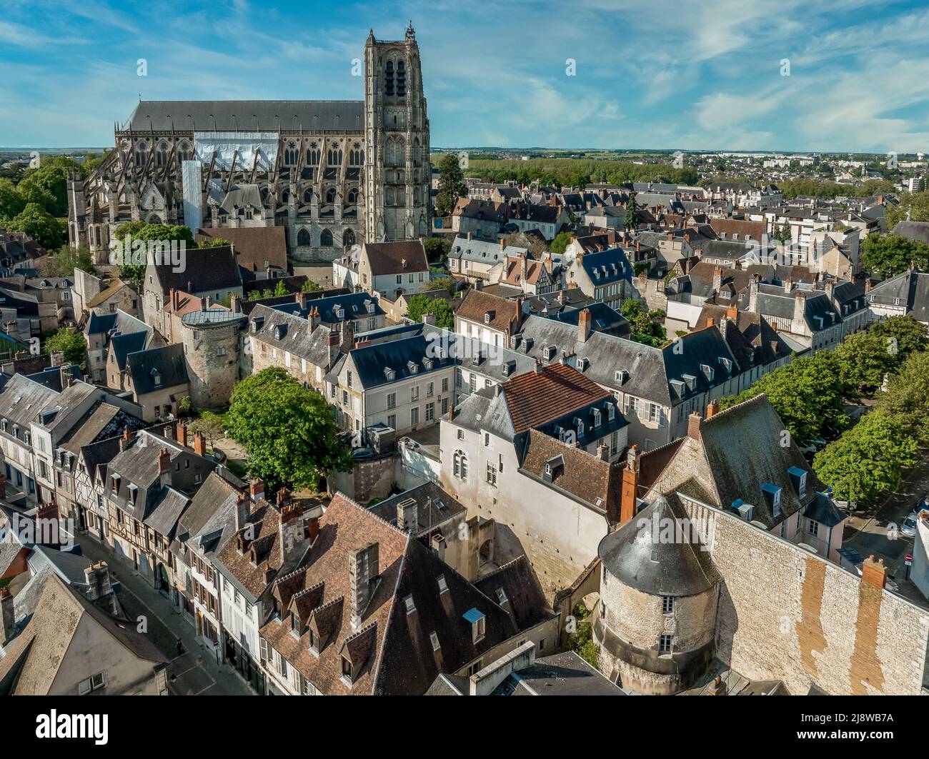 Bourges france aerial hi-res stock photography and images - Alamy