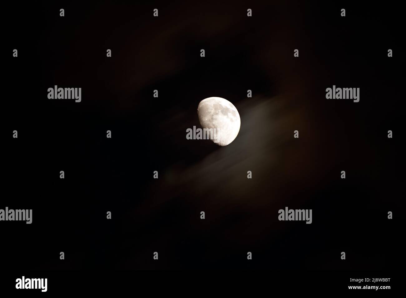 Zoomed in photos of the moon taken from Bures Hamlet in the UK Stock ...