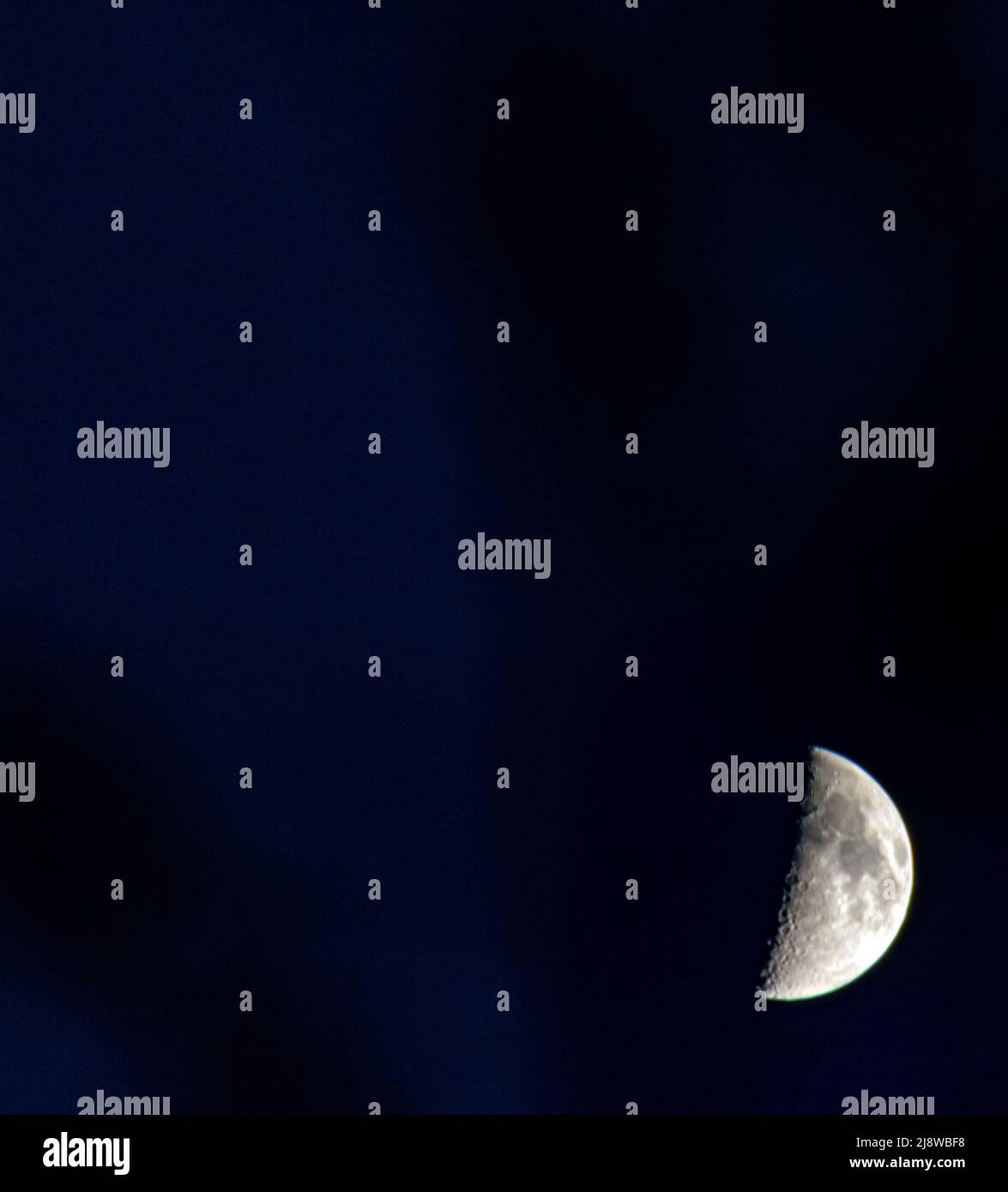 Zoomed in photos of the moon taken from Bures Hamlet in the UK Stock ...