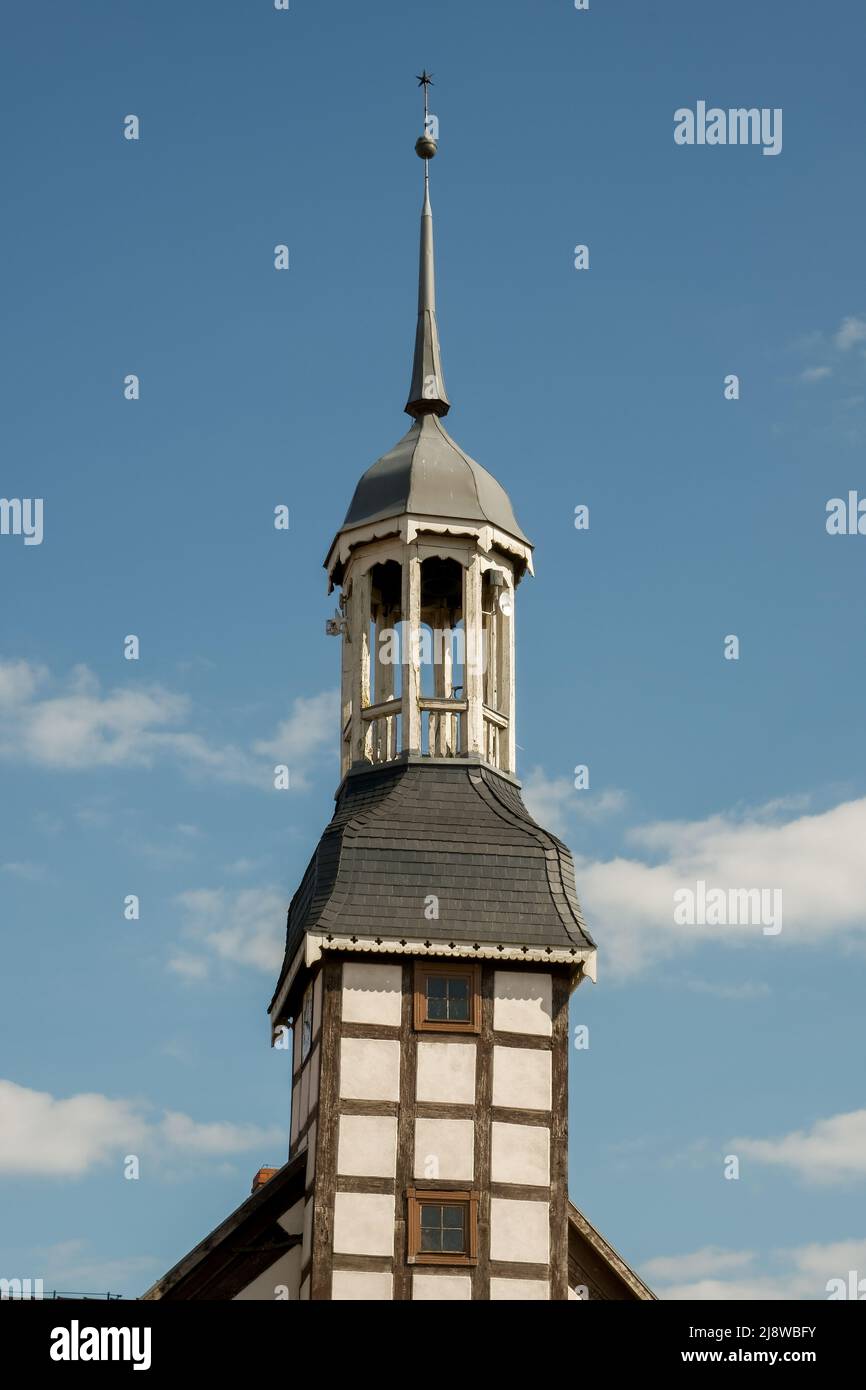 an old building with sharp roofs. peaked roof. german culture Stock ...