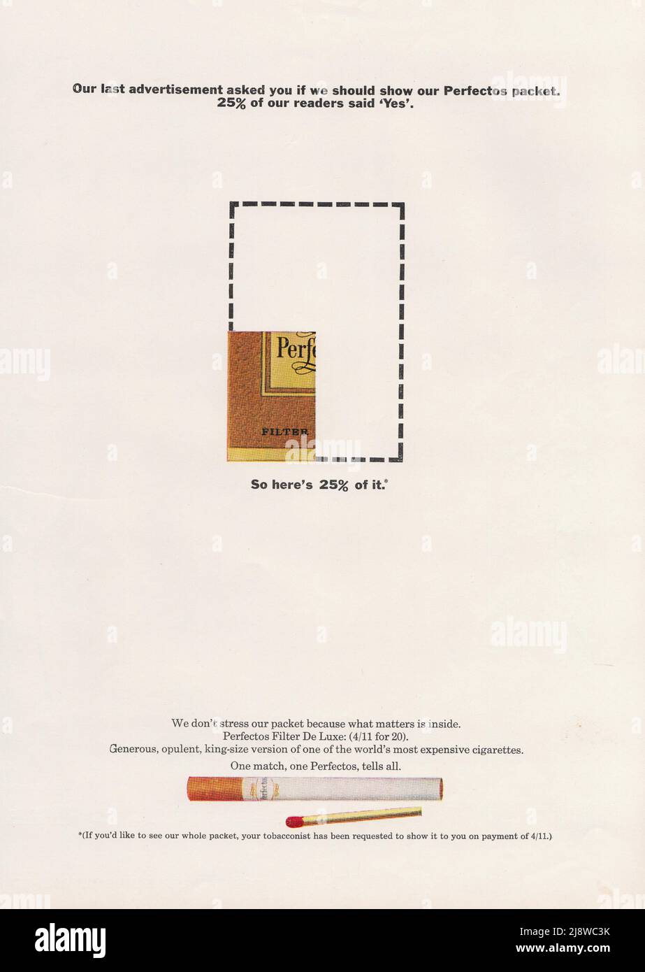 Perfectos cigarettes packet of cigarettes vintage paper advertisement ...