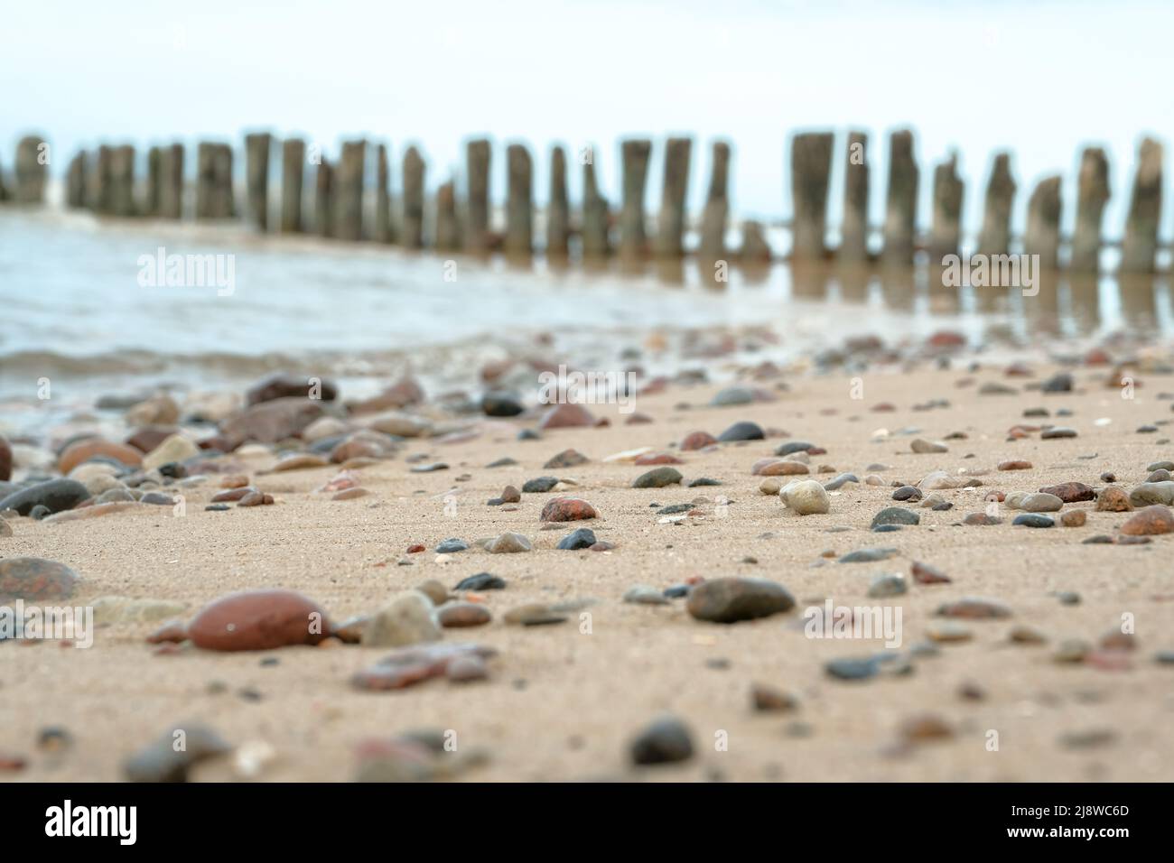 embankment with pebbles . sand . sea Stock Photo - Alamy