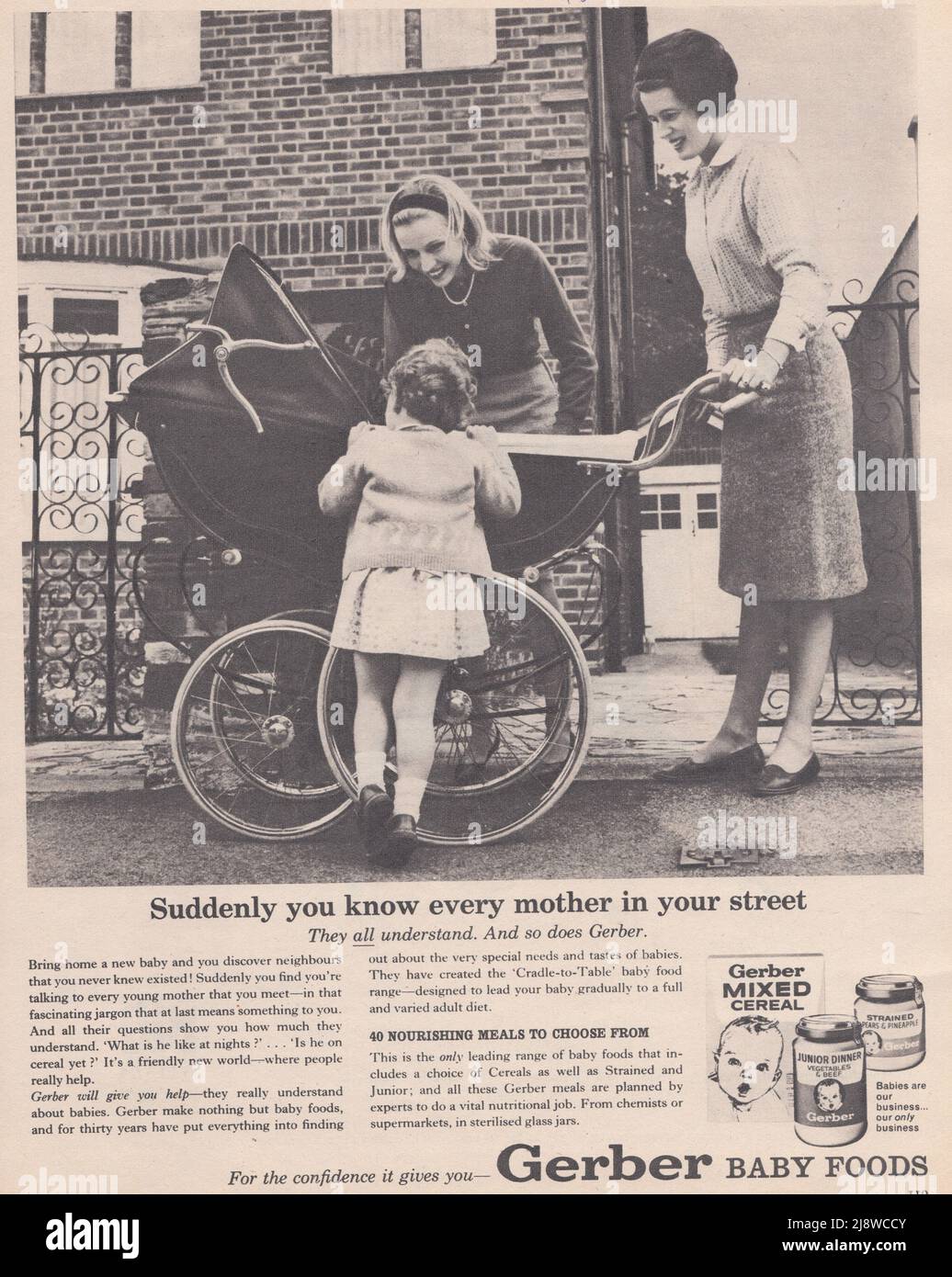 Gerber Baby Foods nourishing meals vintage advertisement advert paper ...