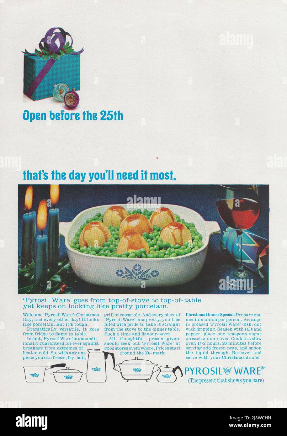 Pyrosil Ware vintage advertisement advert paper ad 1980s 1970s Stock ...