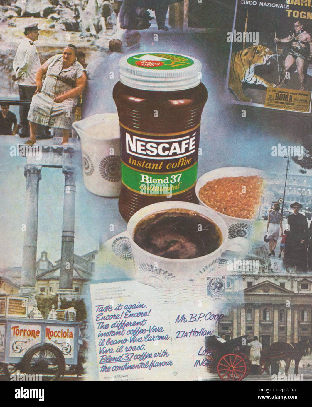 Nascafe coffee cafe vintage advertisement advert paper ad 1970s jar of ...