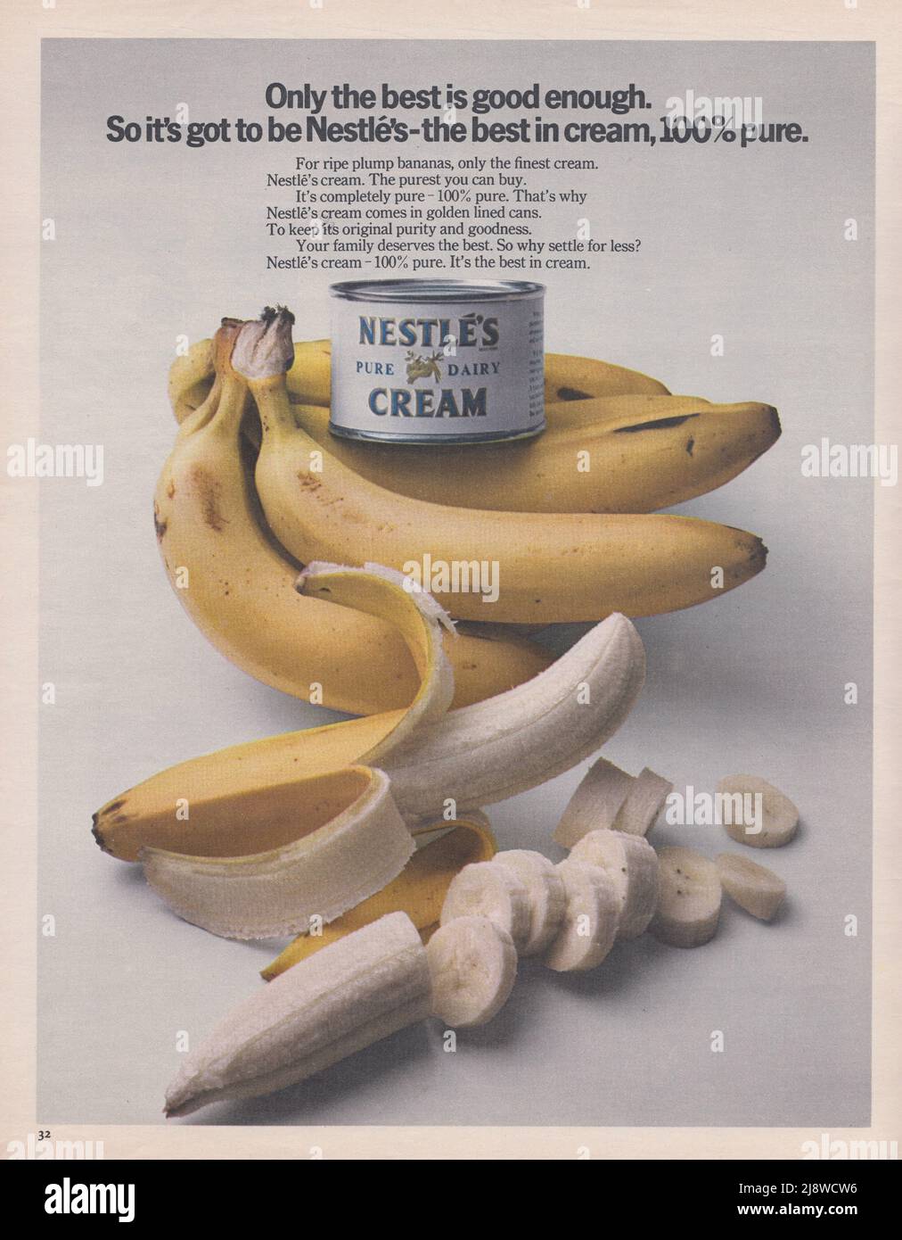 Nestle's cream vintage paper advertisement advert 1970s 1980s natural ...