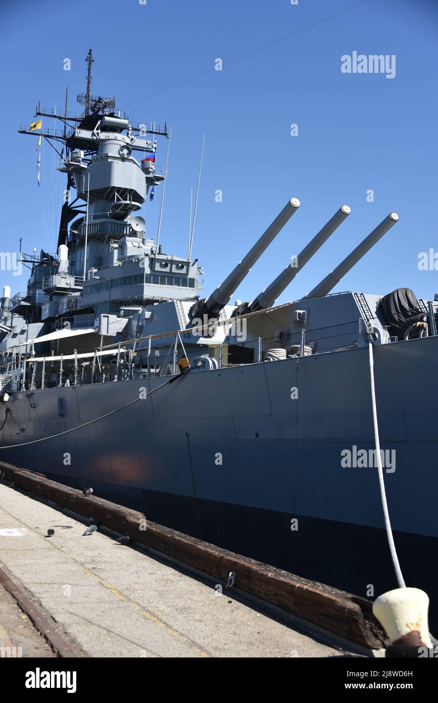 San Pedro, CA. USA. 2/28/2022. U.S.S. Iowa BB-61. U.S. Iowa BB-61 ...