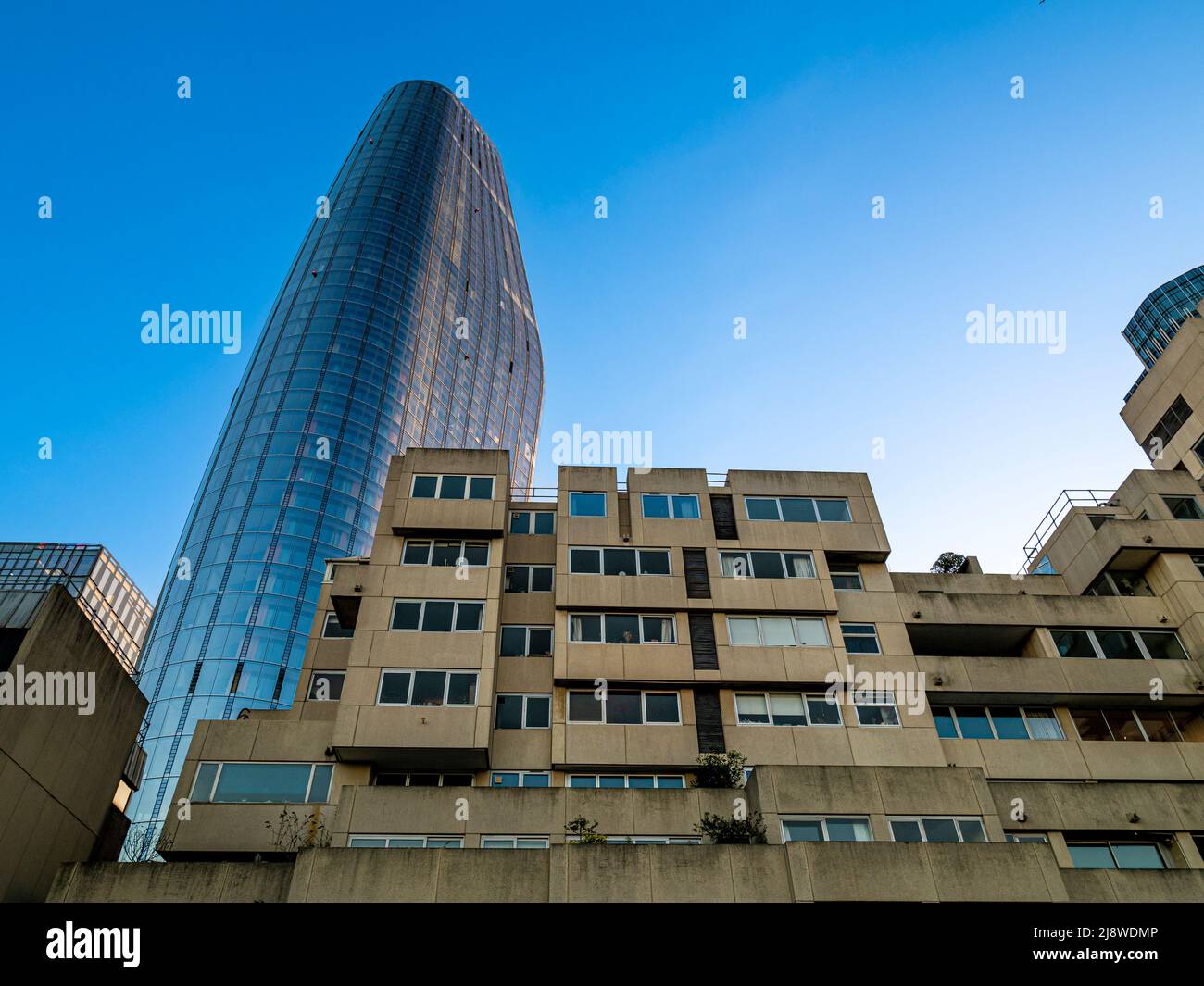 Brutalist apartments of Upper Ground with the contemporary architecture ...