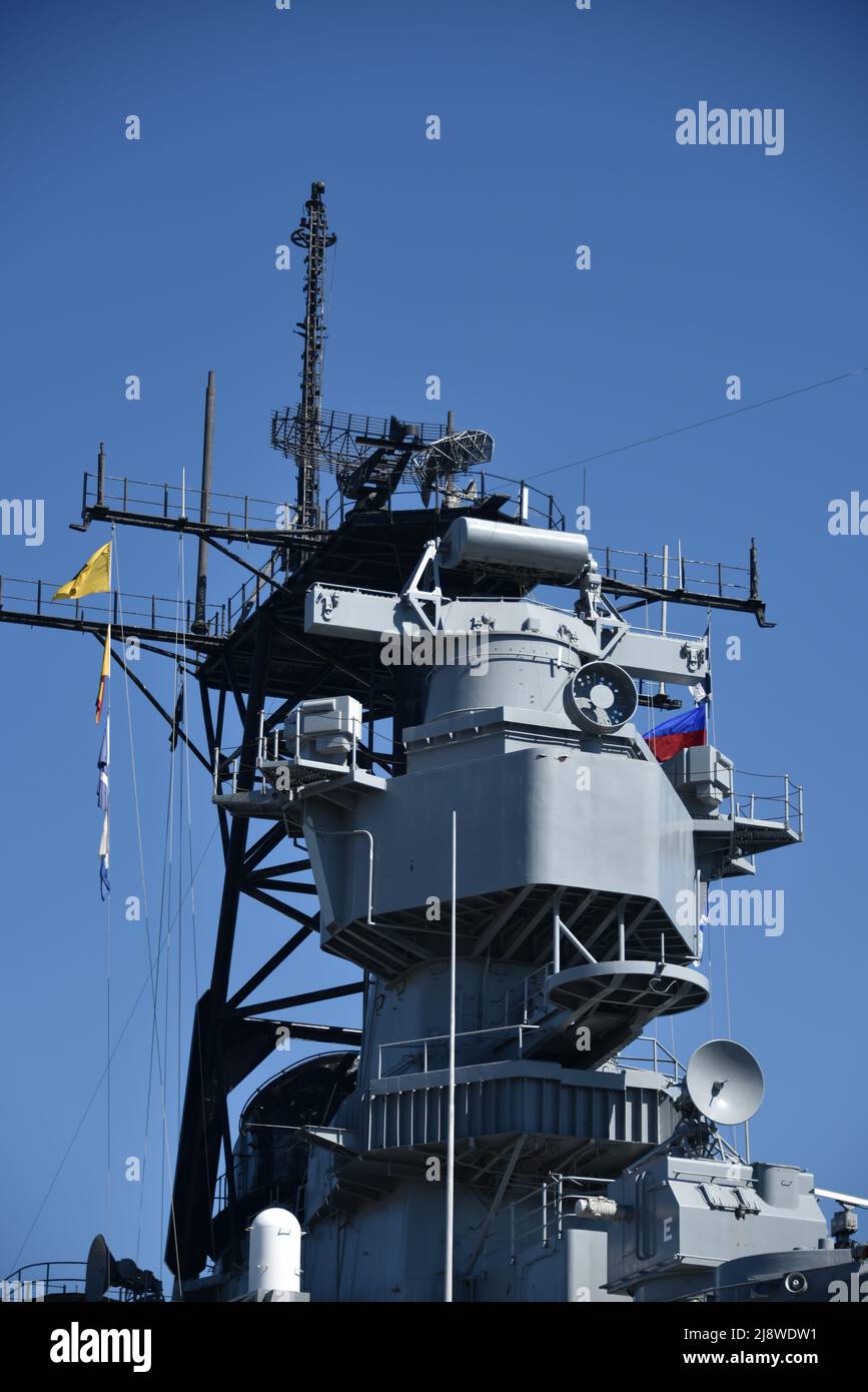 San Pedro, CA. USA. 2/28/2022. U.S.S. Iowa BB-61. U.S. Iowa BB-61 ...