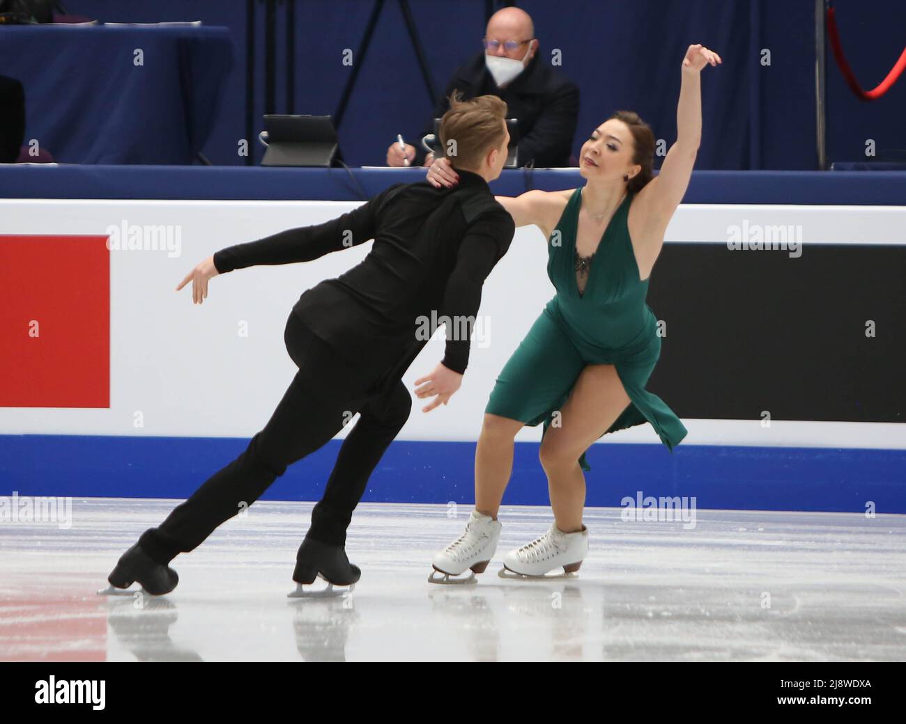 Allison Reed / Saulius Ambrulevičius of Lituanie during the ISU World ...