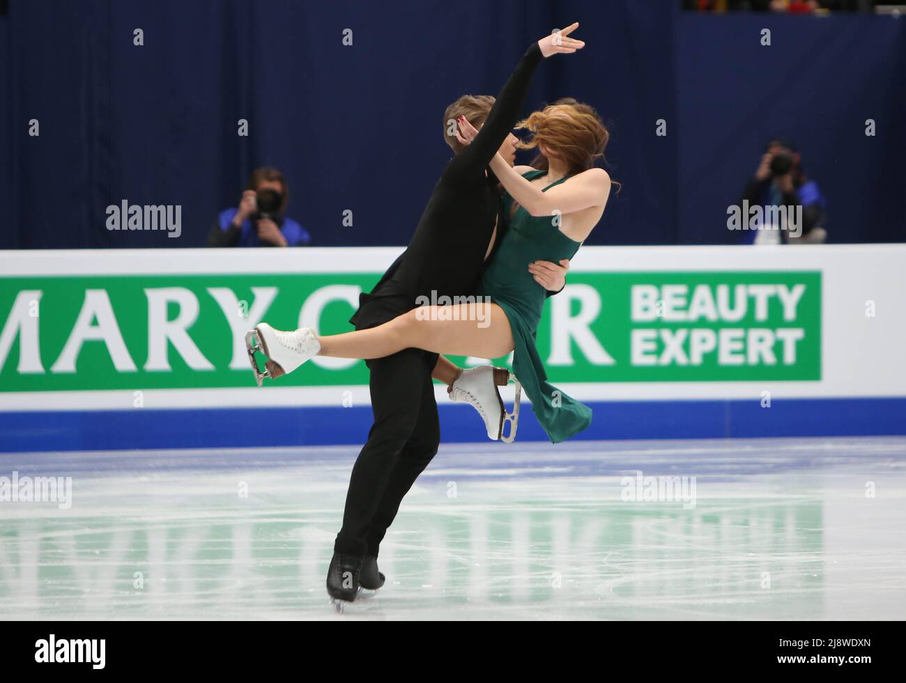 Allison Reed / Saulius Ambrulevičius of Lituanie during the ISU World ...