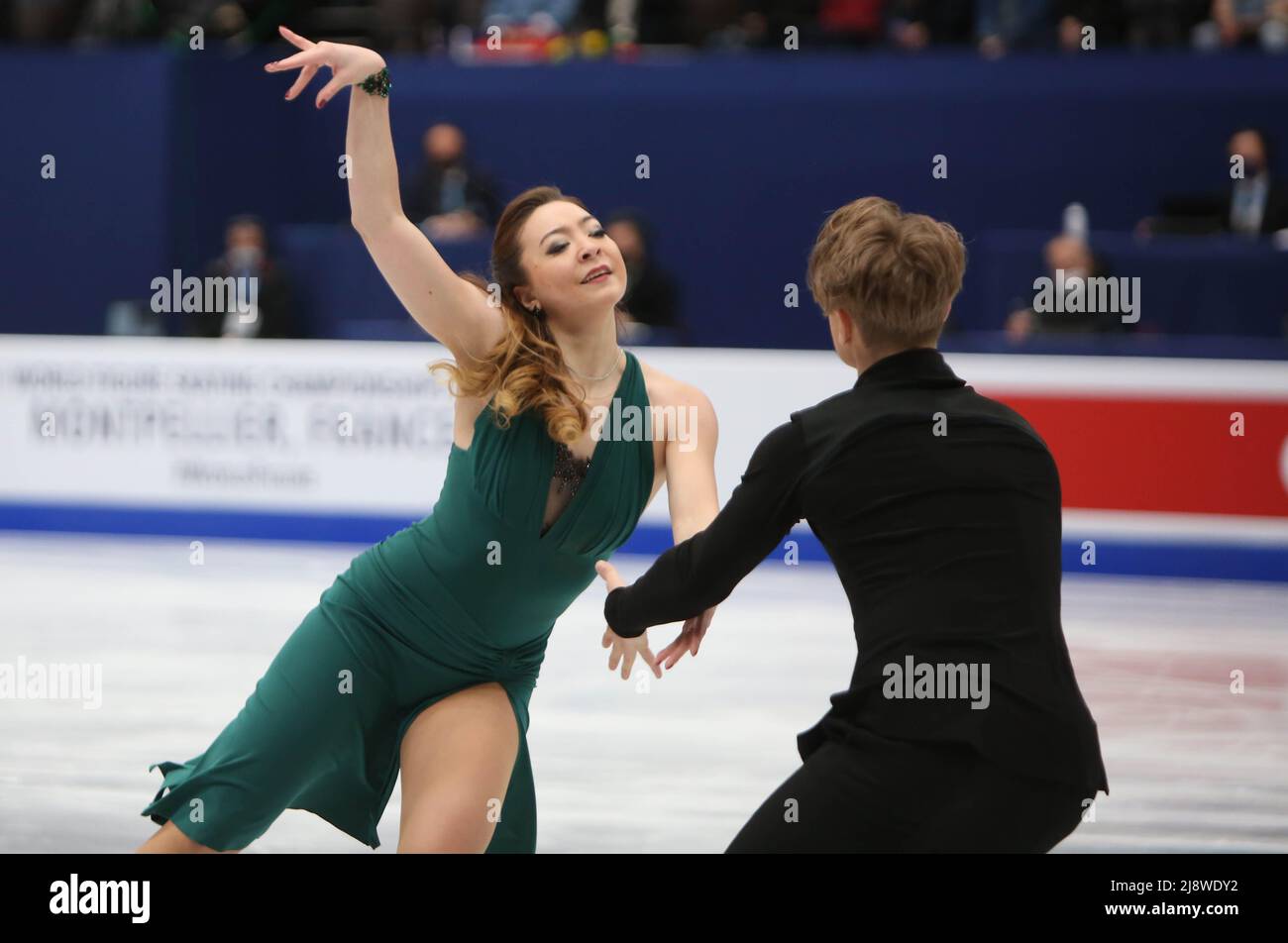 Allison Reed / Saulius Ambrulevičius of Lituanie during the ISU World ...