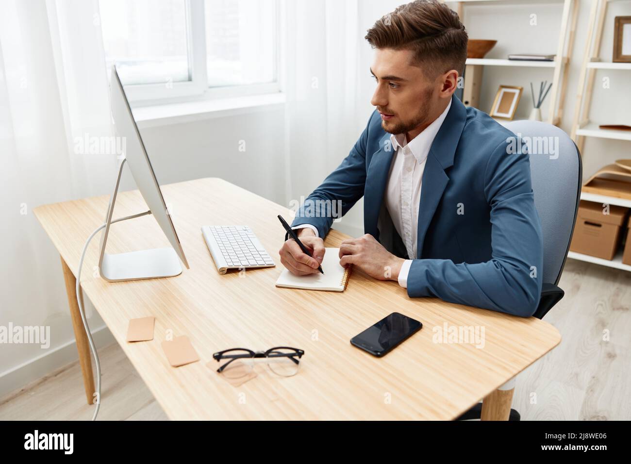 businessmen at the desk in the office an official executive Stock Photo ...