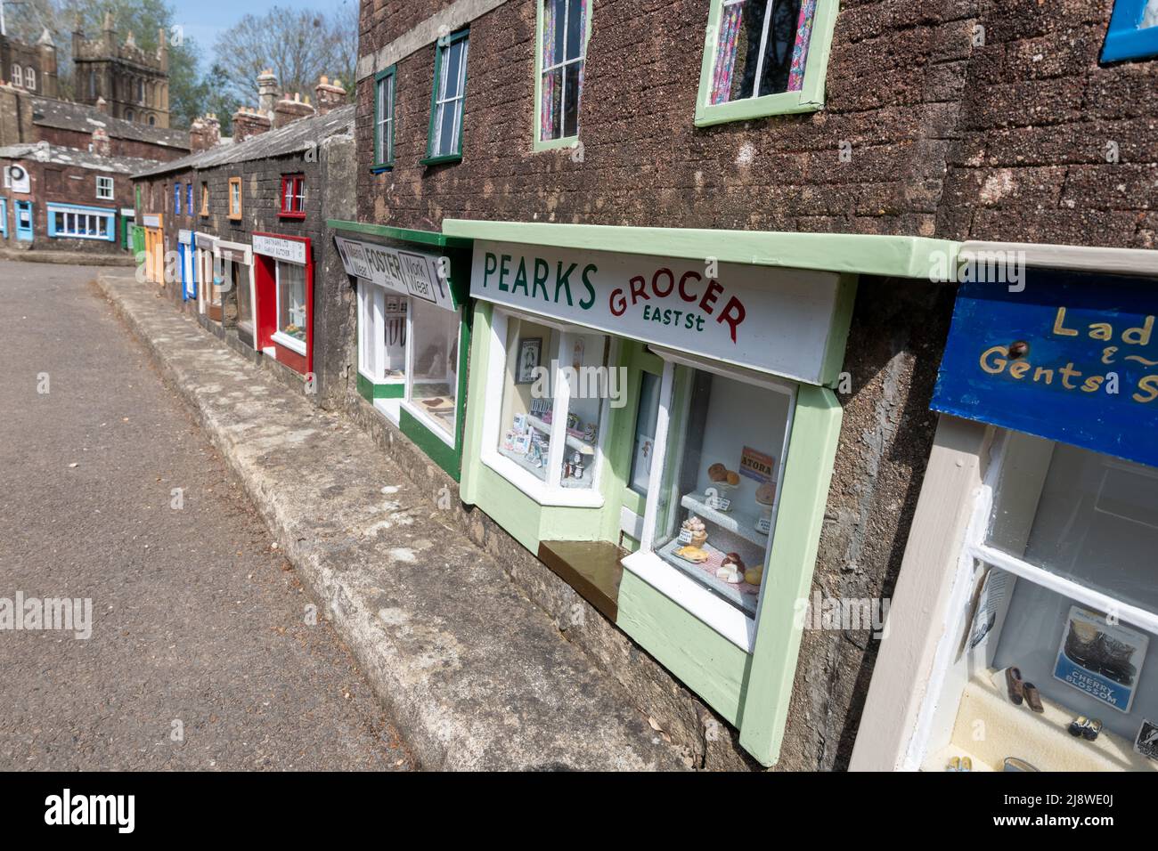 Wimborne.Dorset.United Kingdom.April 20tth 2022.View of a street in ...