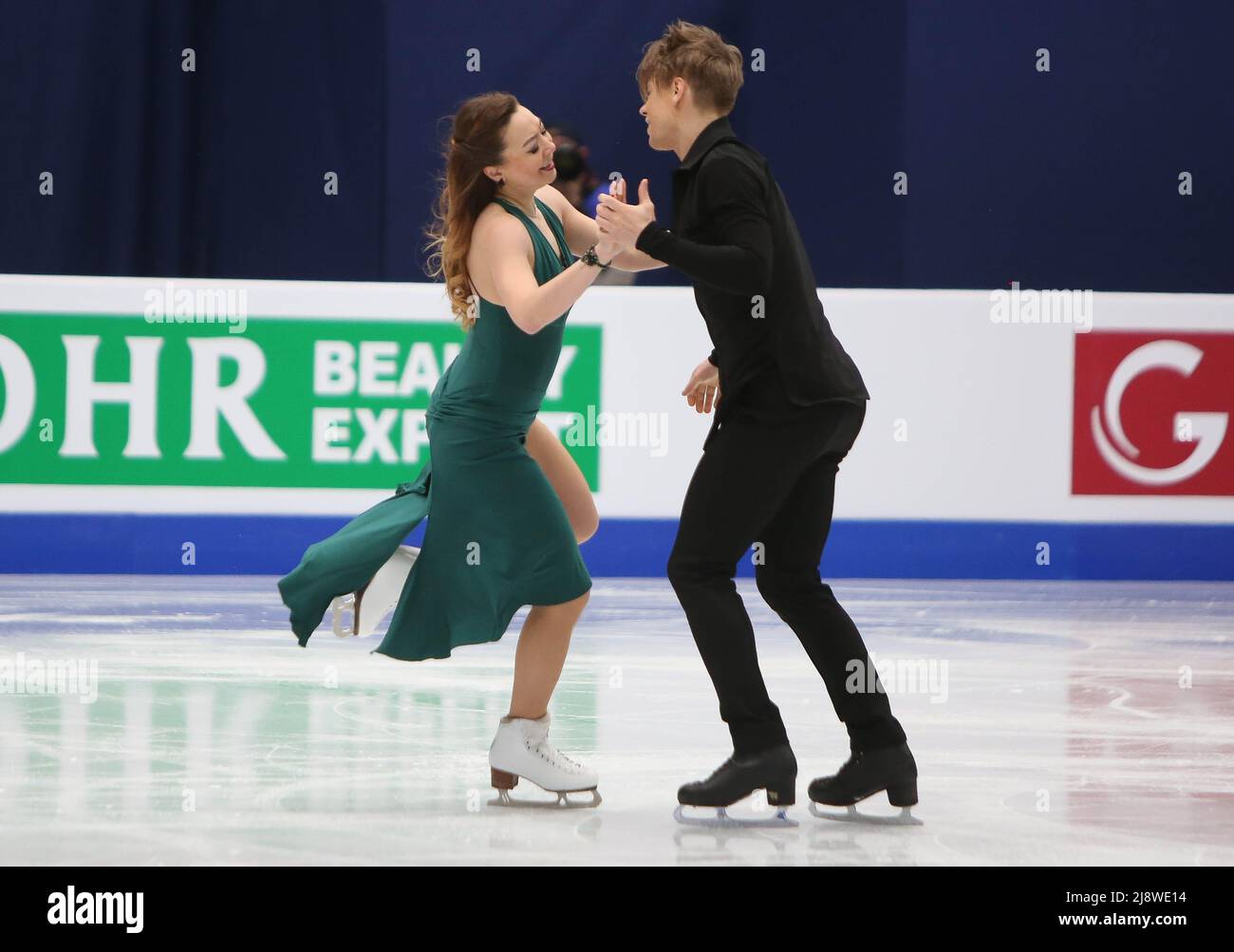 Allison Reed / Saulius Ambrulevičius of Lituanie during the ISU World ...