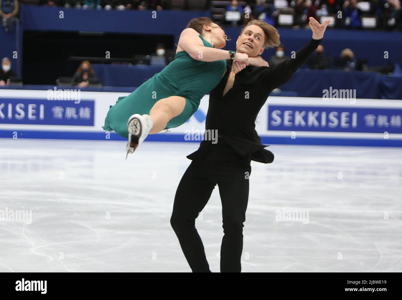 Allison Reed / Saulius Ambrulevičius of Lituanie during the ISU World ...