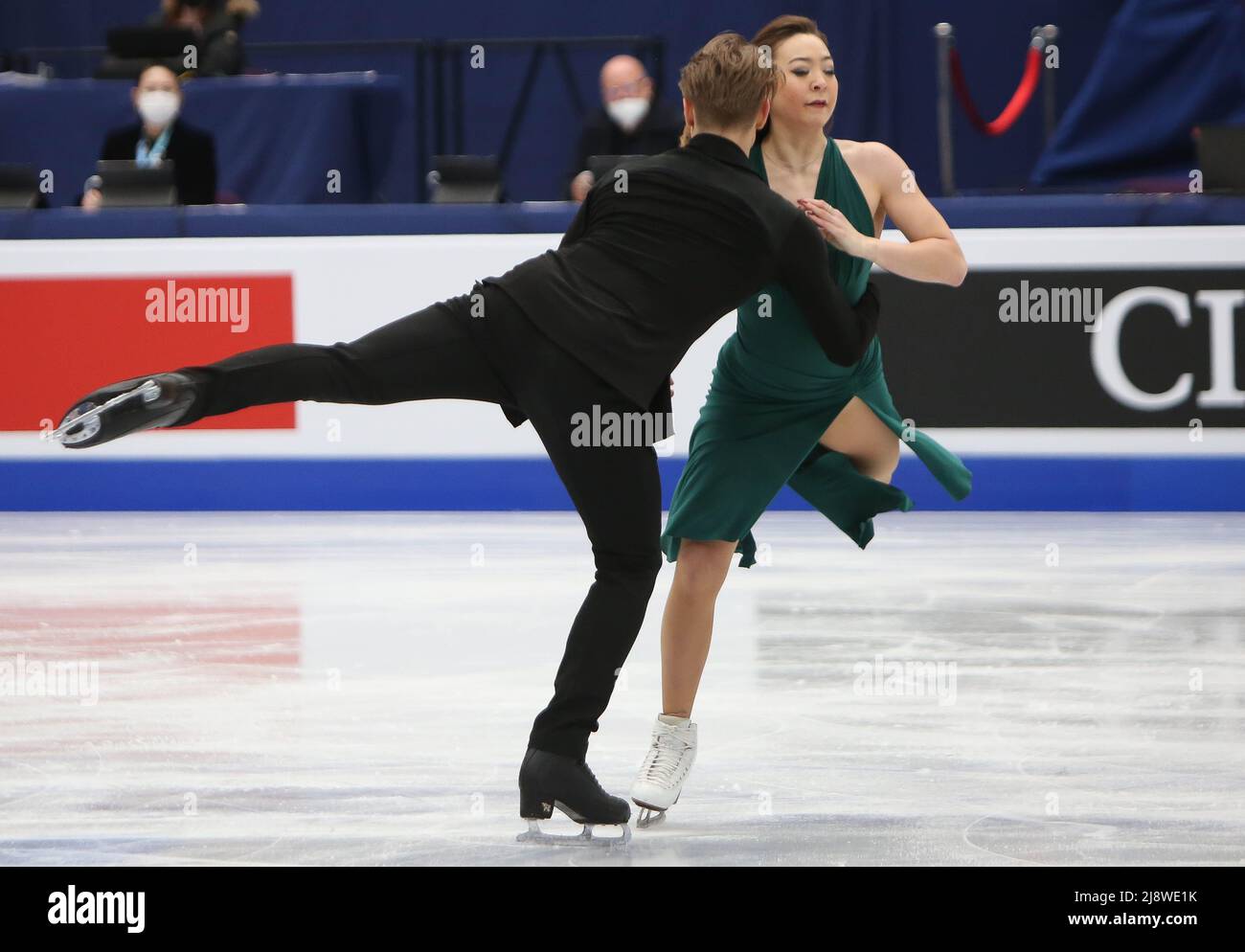 Allison Reed / Saulius Ambrulevičius of Lituanie during the ISU World ...