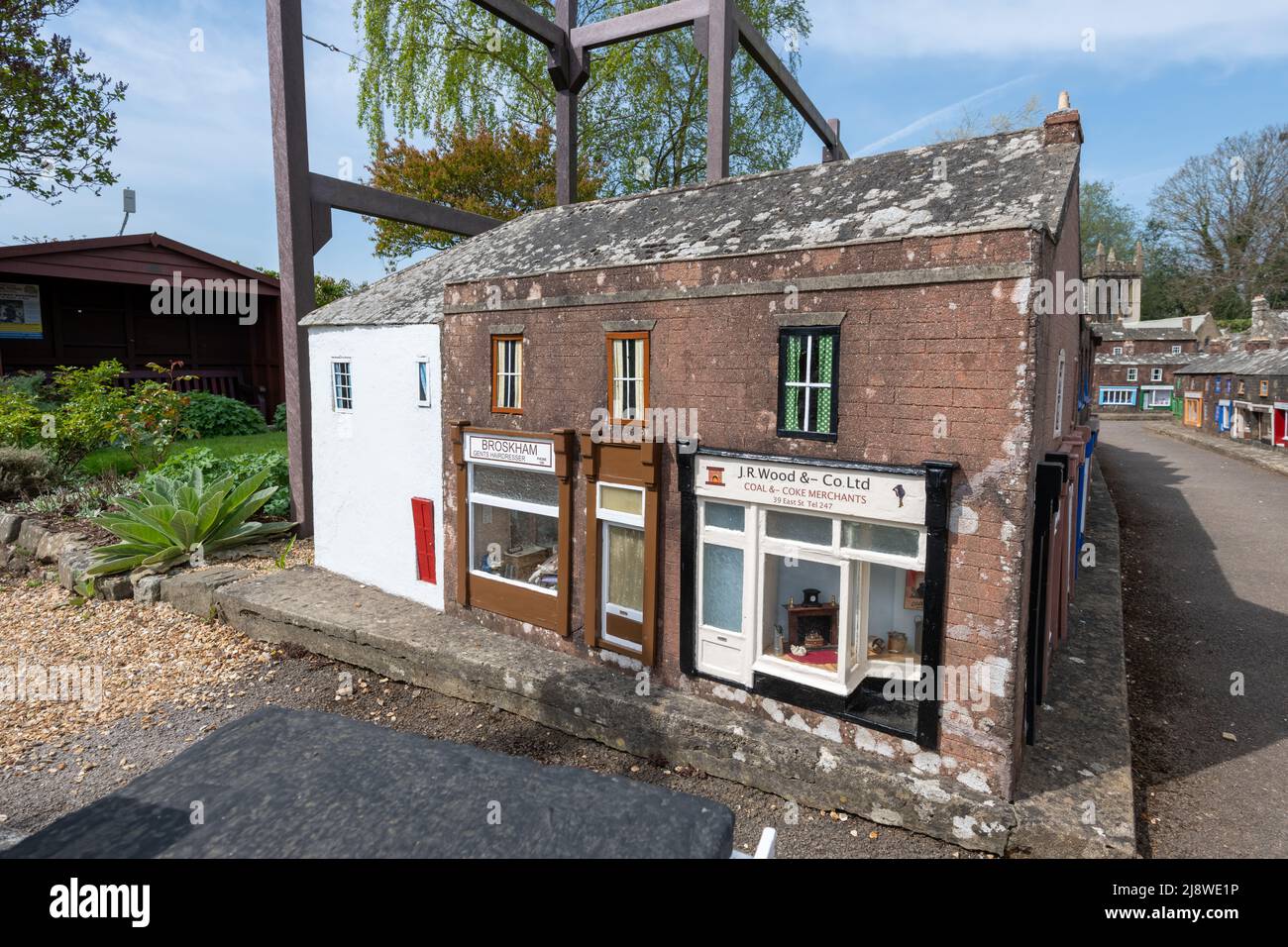 Wimborne.Dorset.United Kingdom.April 20tth 2022.View of a street in ...