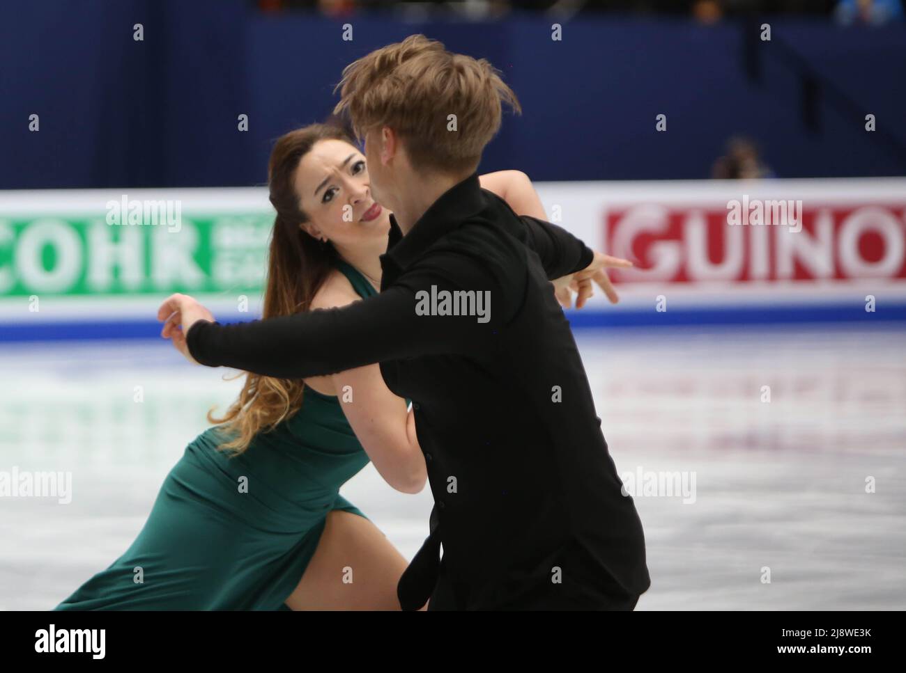 Allison Reed / Saulius Ambrulevičius of Lituanie during the ISU World ...