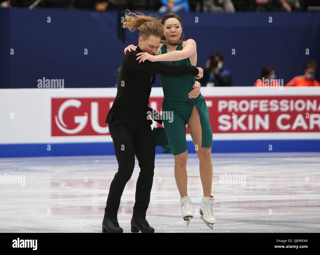 Allison Reed / Saulius Ambrulevičius of Lituanie during the ISU World ...