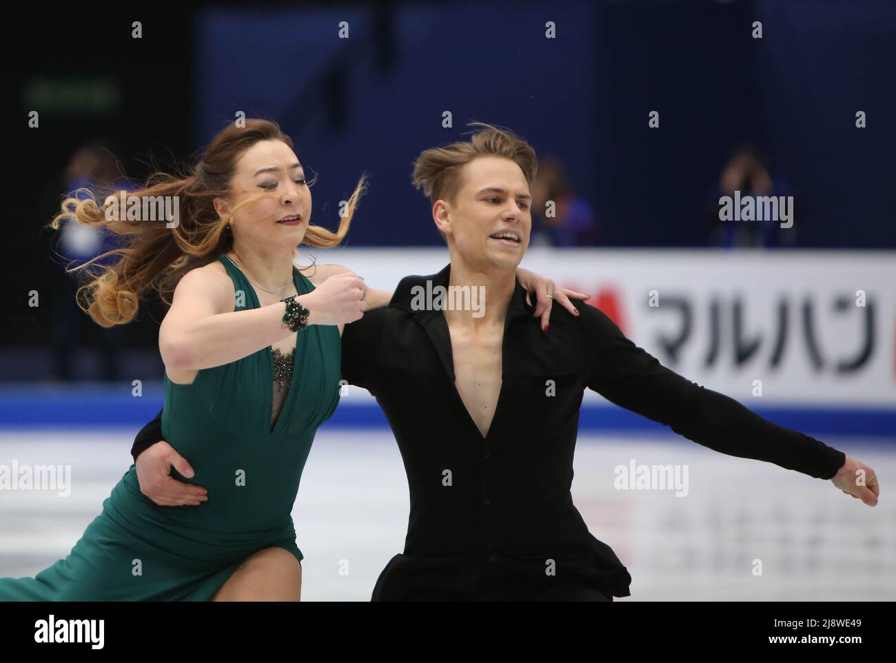 Allison Reed / Saulius Ambrulevičius of Lituanie during the ISU World ...