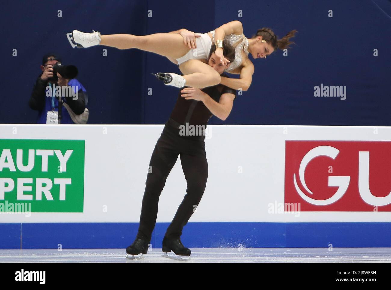 Laurence Fournier Beaudry / Nikolaj Sørensen of Canada during the ISU ...