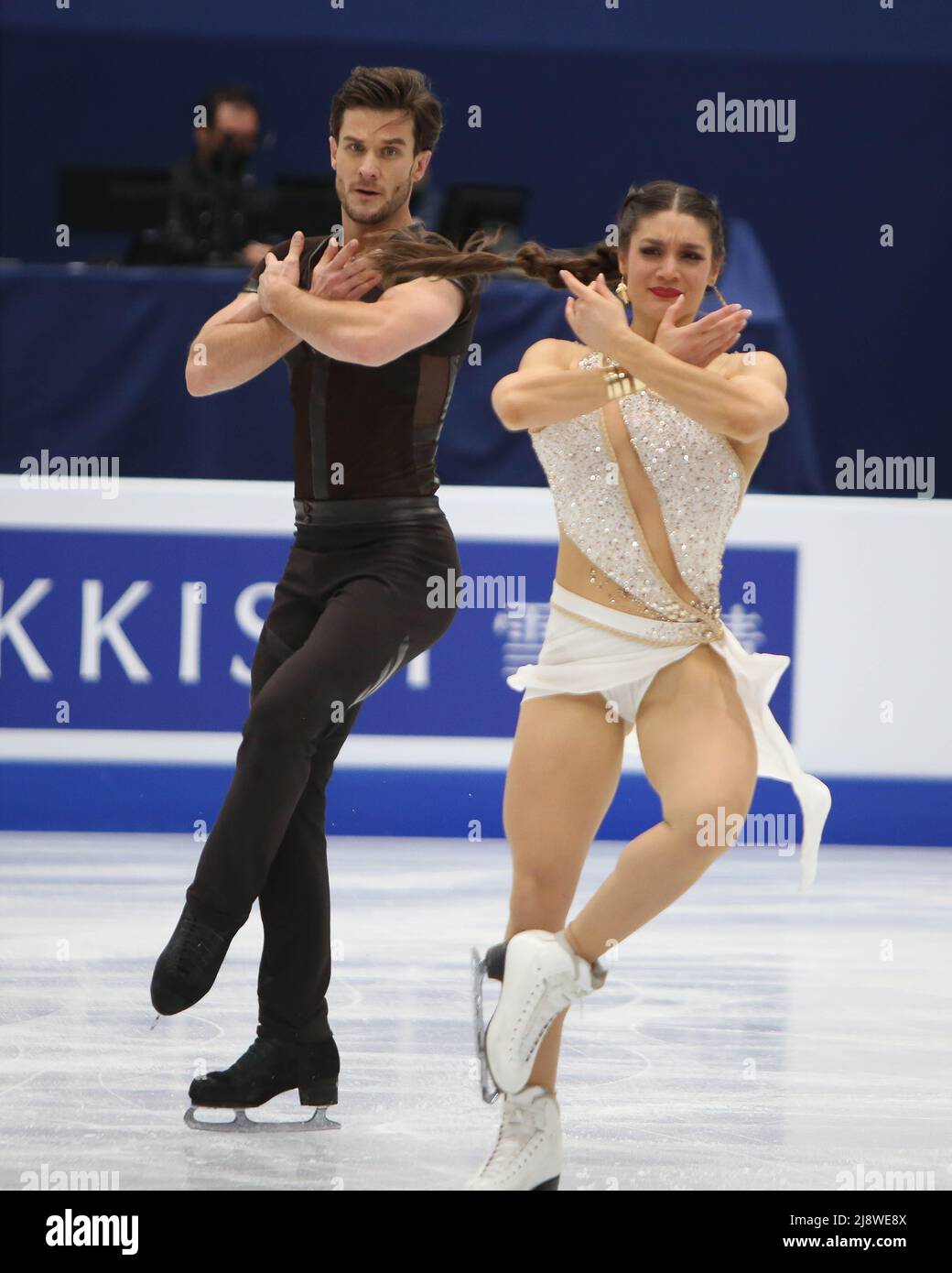 Laurence Fournier Beaudry / Nikolaj Sørensen of Canada during the ISU ...