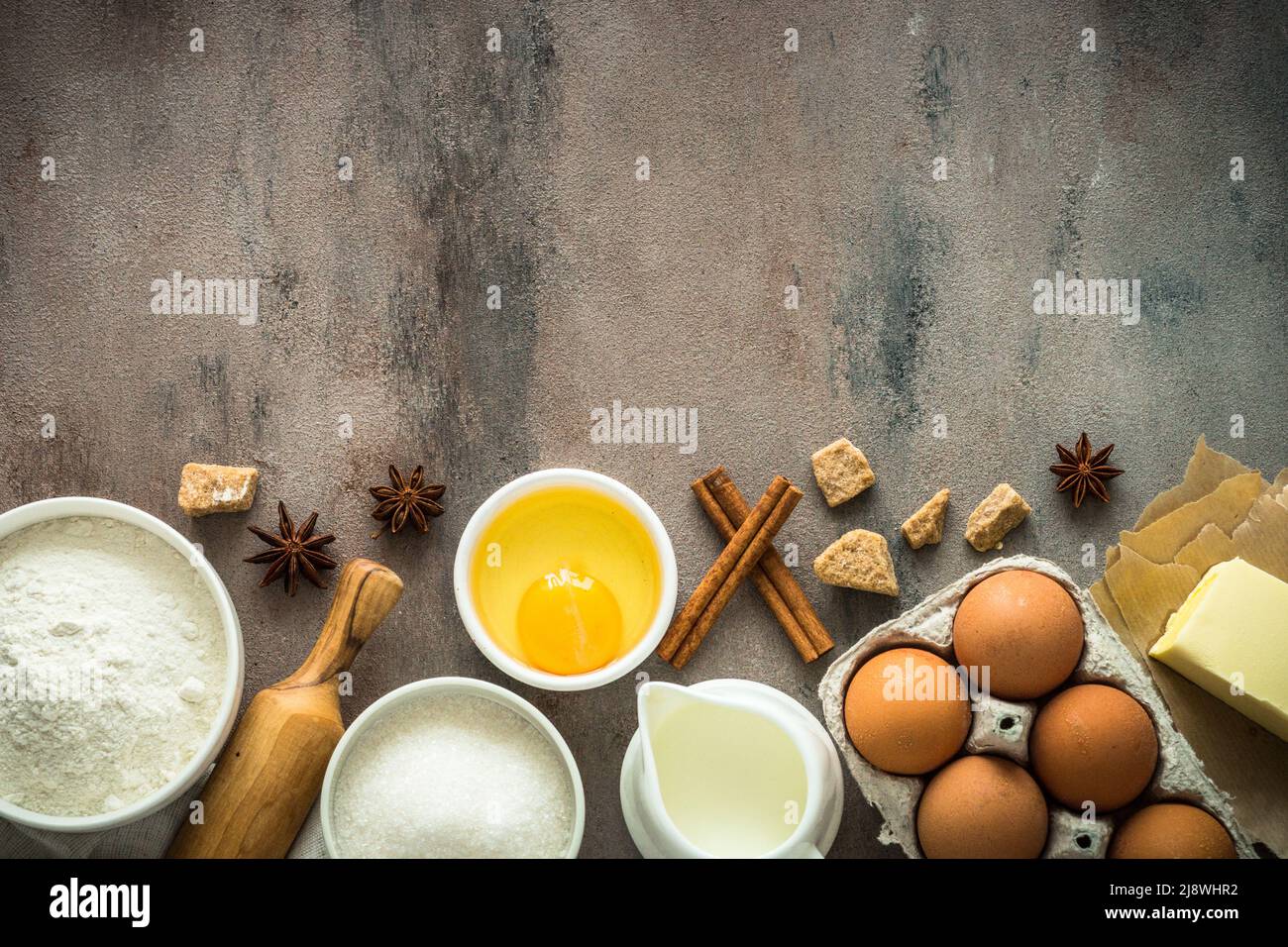 Frame food ingredients baking hi-res stock photography and images - Alamy