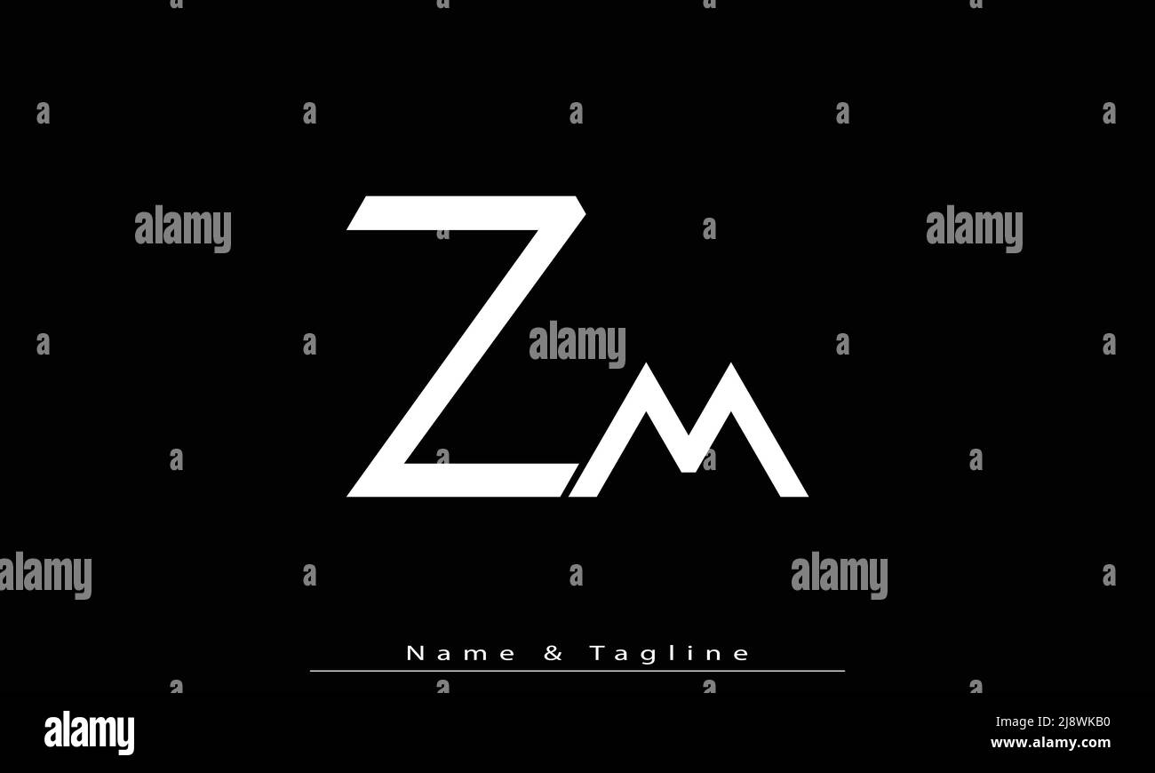 Alphabet letters Initials Monogram logo ZM , MZ Stock Vector Image & Art - Alamy
