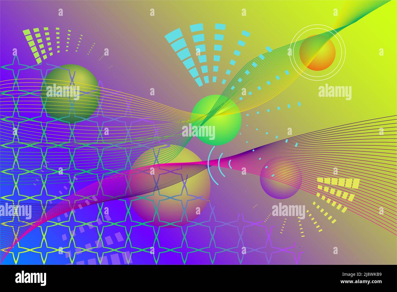 Vector image with geometric shapes, lines and gradients Stock Vector ...