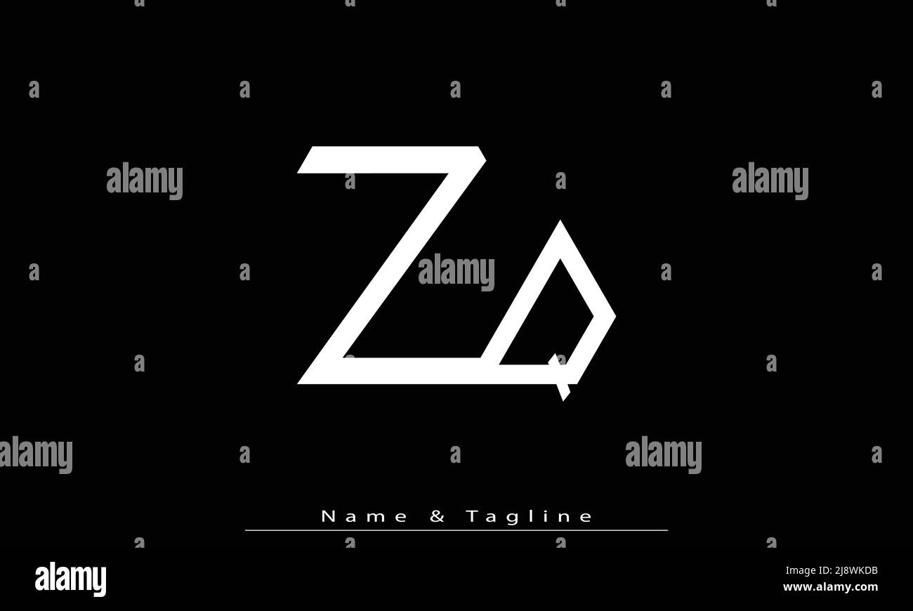 Alphabet letters Initials Monogram logo ZQ , QZ Stock Vector Image ...